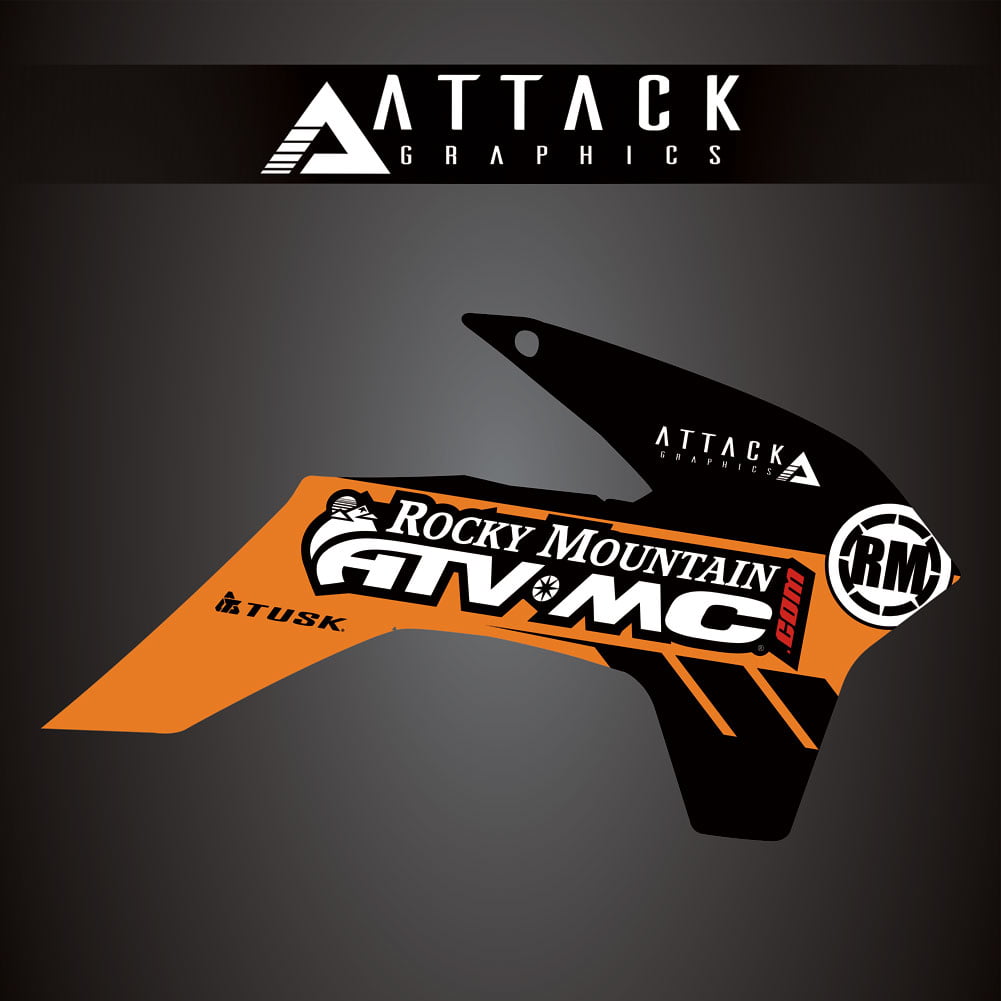 Attack Graphics Renegade Radiator Shroud Decal Orange For KTM 450 SX-F ...