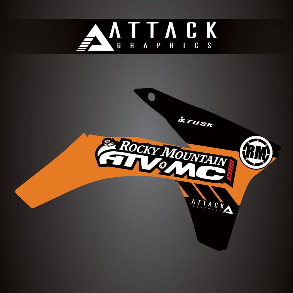 Attack Graphics 207-124-0030 Renegade Radiator Shroud Decal KTM Orange ...