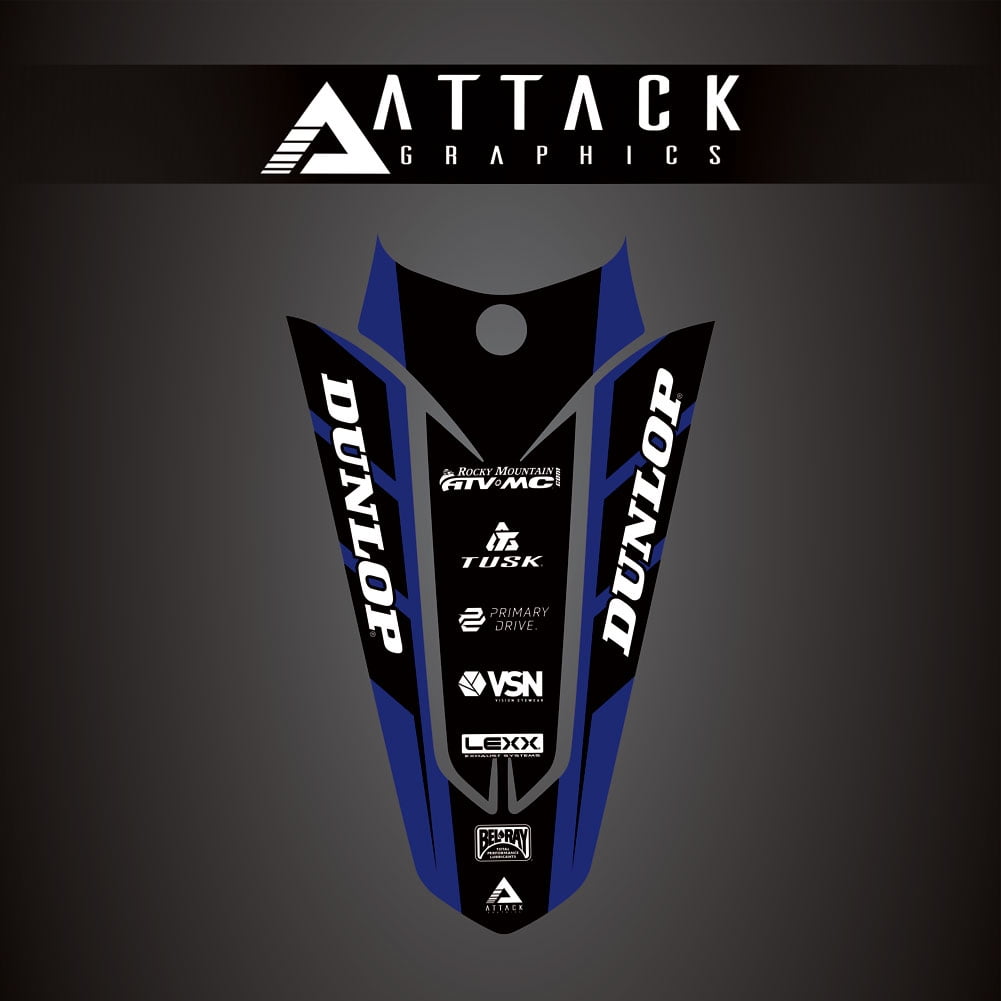 Attack Graphics Renegade Rear Fender Decal Yz Blue for Yamaha Yz250F ...