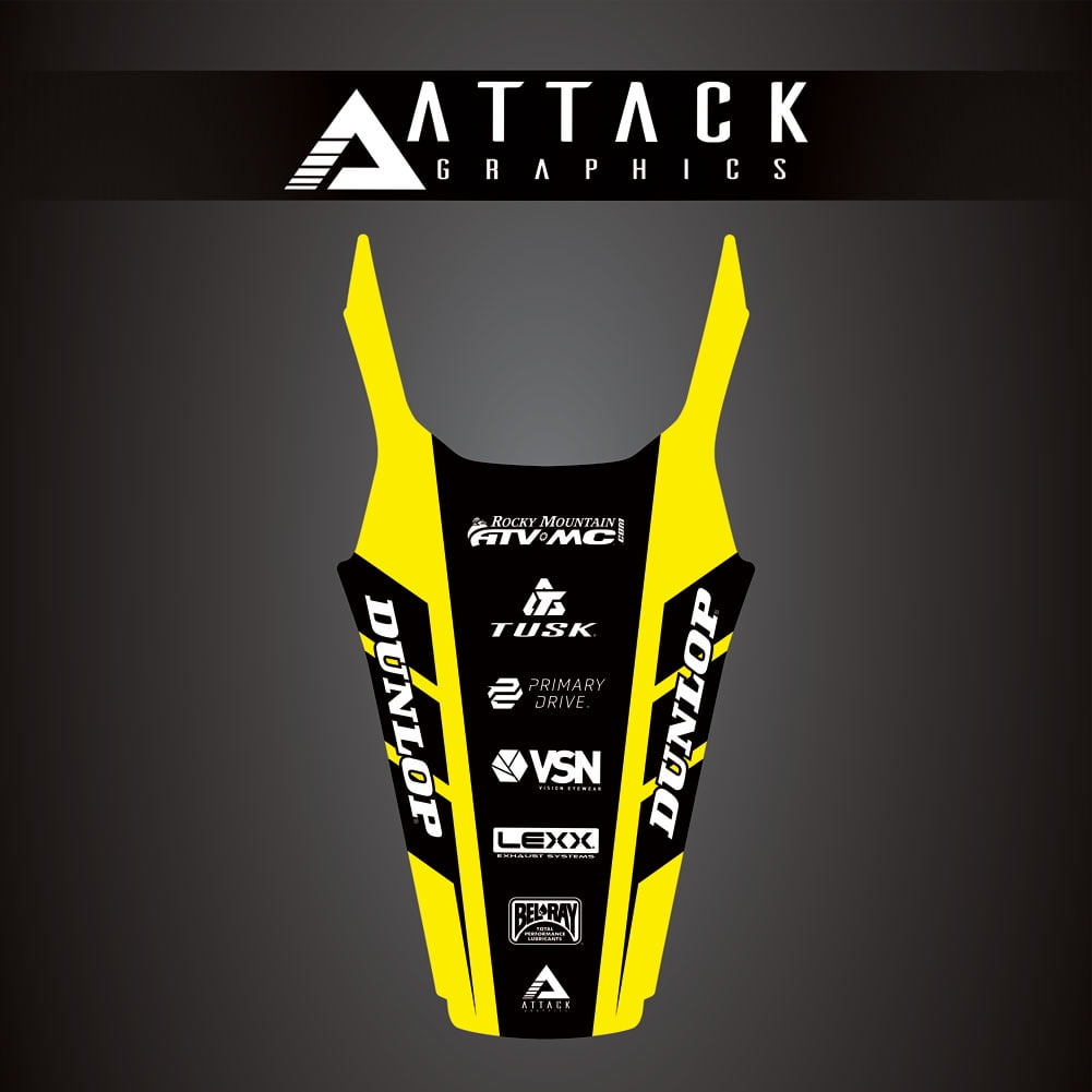 Attack Graphics Renegade Rear Fender Decal Husqvarna Yellow for ...