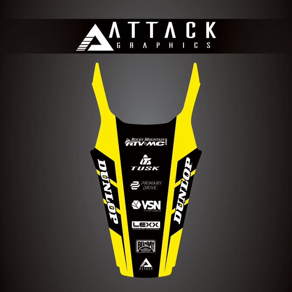 Attack Graphics Renegade Rear Fender Decal Yellow For Husqvarna FC 450 ...