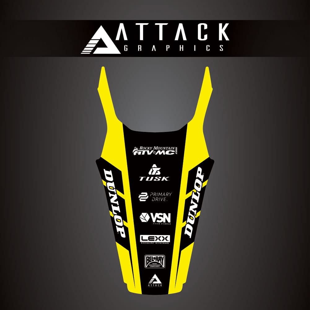 Attack Graphics Renegade Rear Fender Decal Yellow For Husqvarna FC 450 ...
