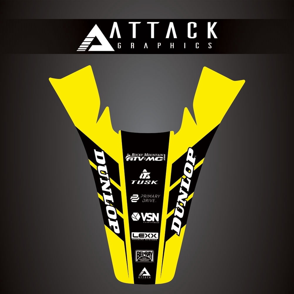 Attack Graphics Renegade Rear Fender Decal Yellow For Husqvarna FX 450 ...