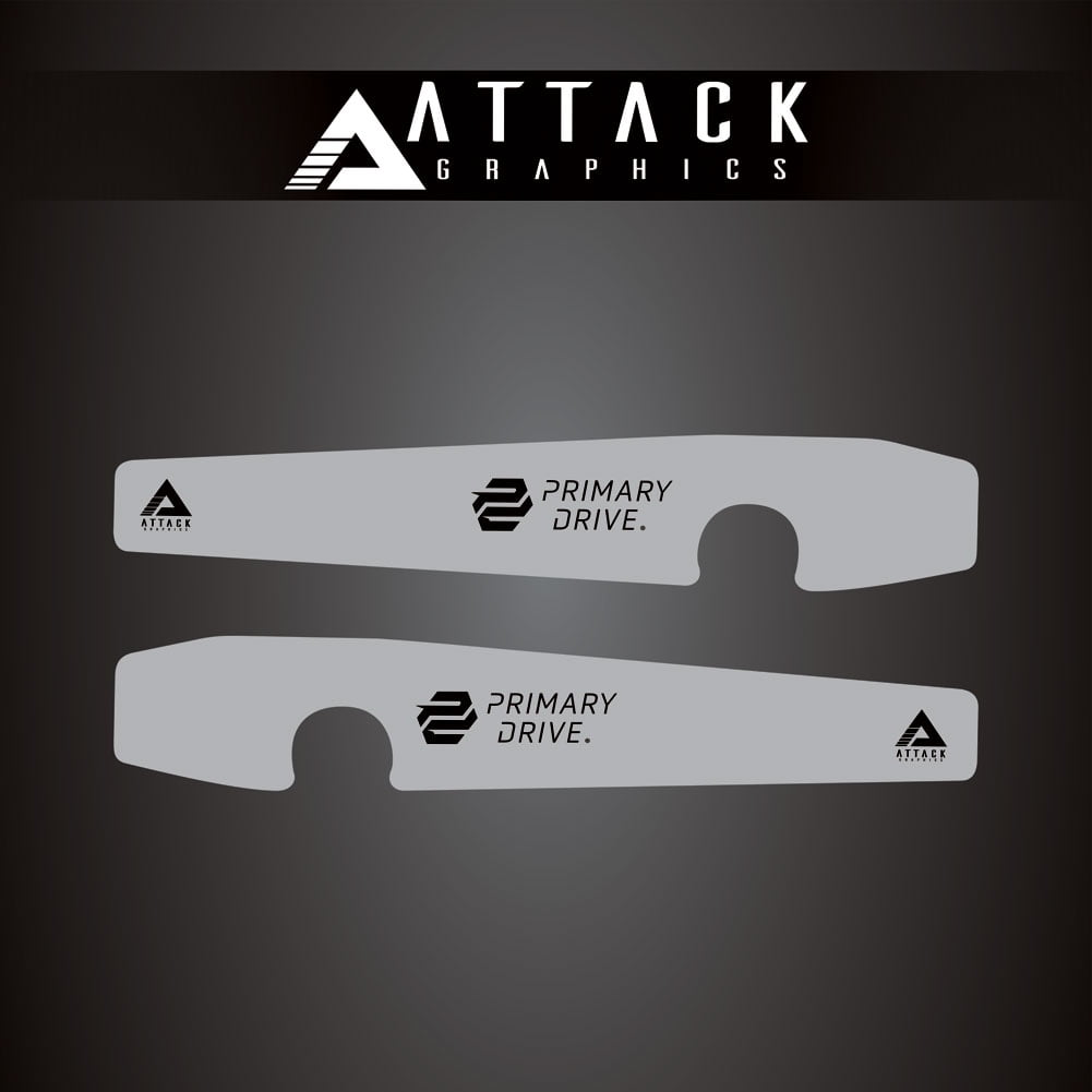 Attack Graphics Renegade Swing Arm Decal Grey for Yamaha YZ125 Monster ...