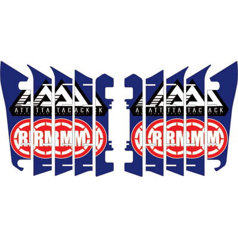 Attack Graphics Turbine Radiator Louver Decals Blue For Yamaha ...