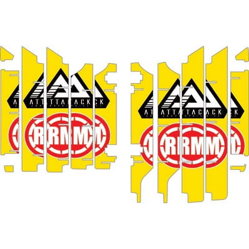 Attack Graphics Turbine Radiator Louver Decals Yellow For MZ, Suzuki ...