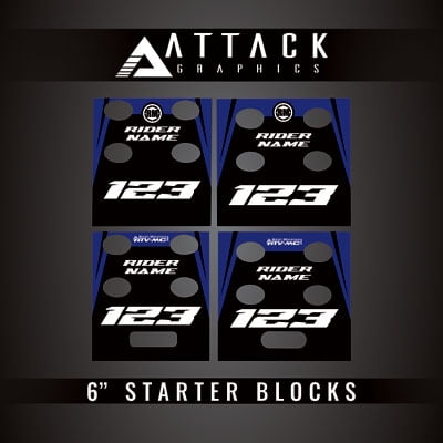 Attack Graphics Tusk Moto Starting Blocks Replacement Decals Blue 6 ...