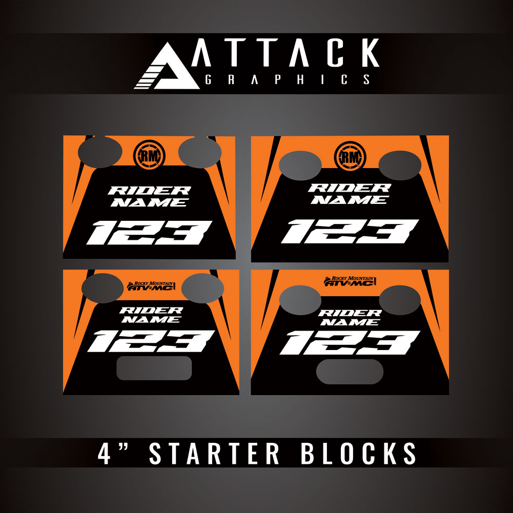 Attack Graphics Tusk Moto Starting Blocks Replacement Decals Orange 4 ...