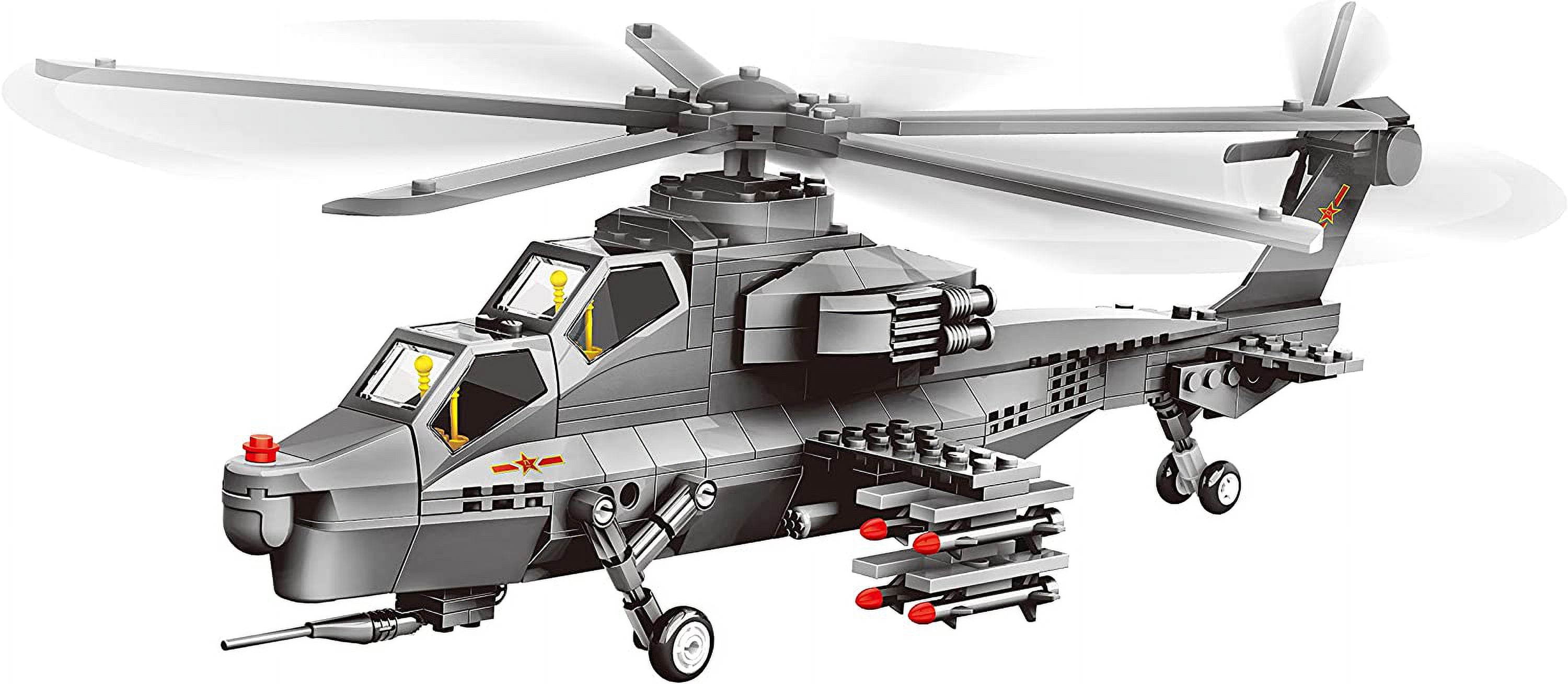 Apostrophe Games Attack Helicopter Toy Building Block Set – 283 Pcs ...