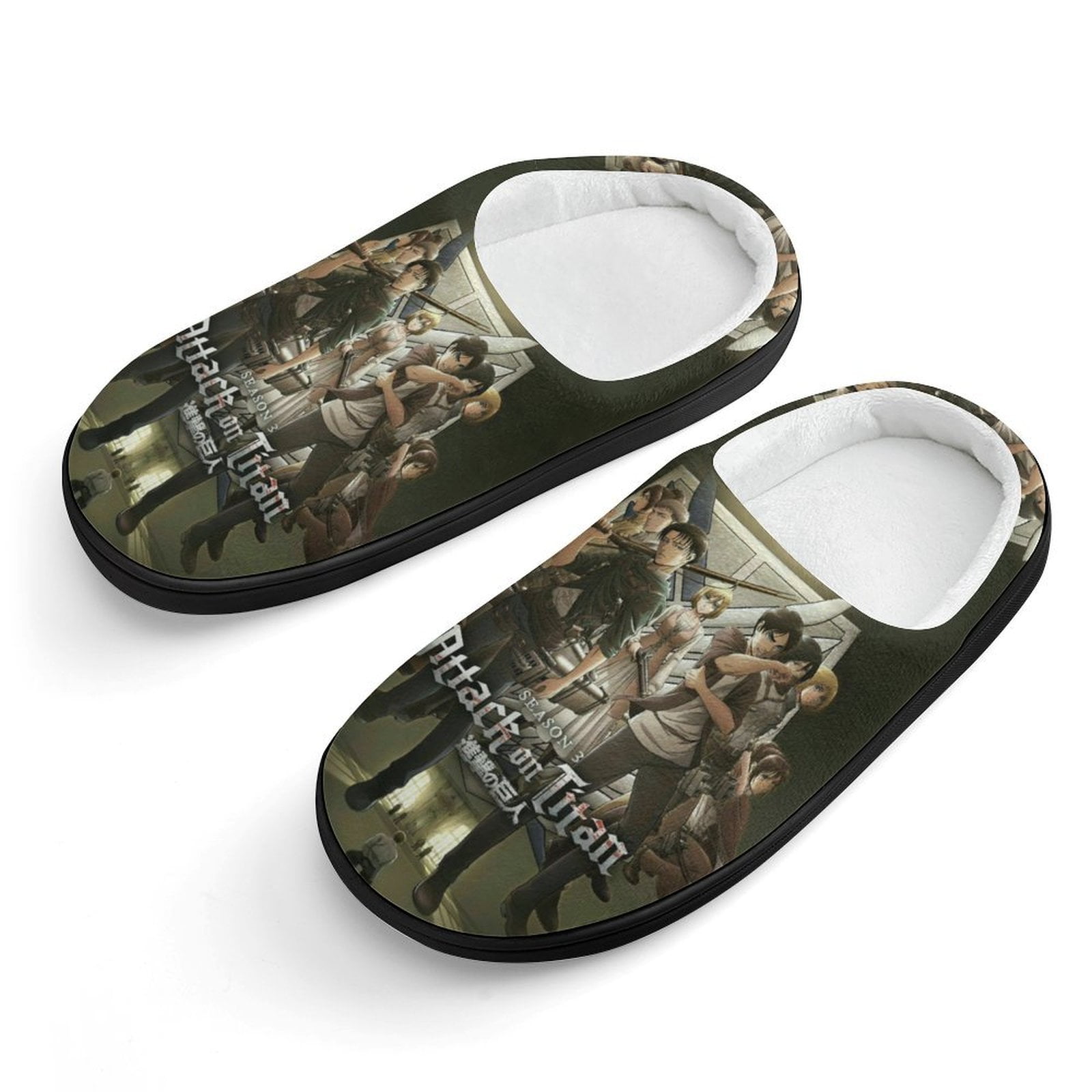 Attack On Ti-,tan Cotton Slipper Shoes Soft Non-Slip Sole Home Shoe For ...