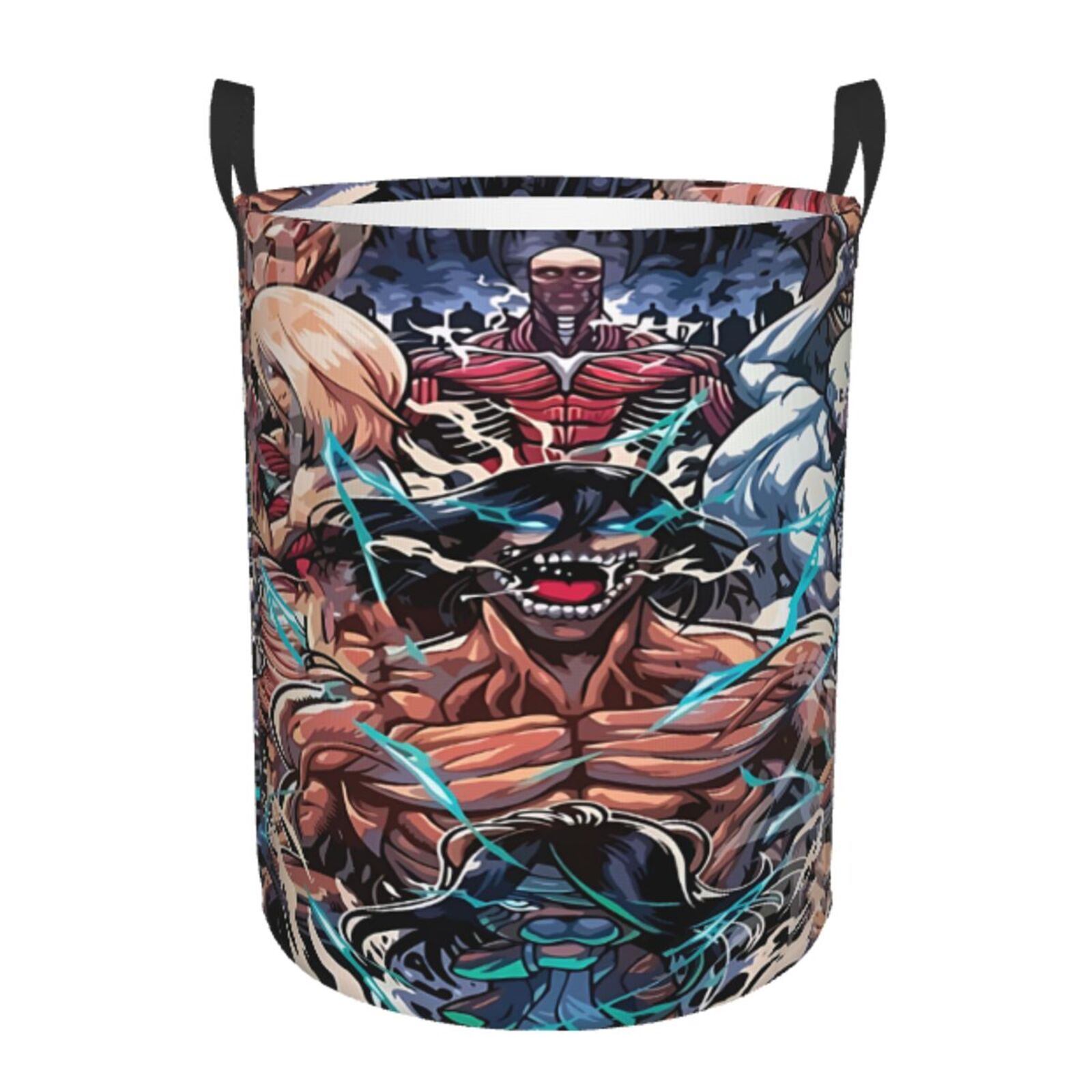 Attack On Titan 3d Graphic Flame Laundry Basket Fire Flame Clothes ...