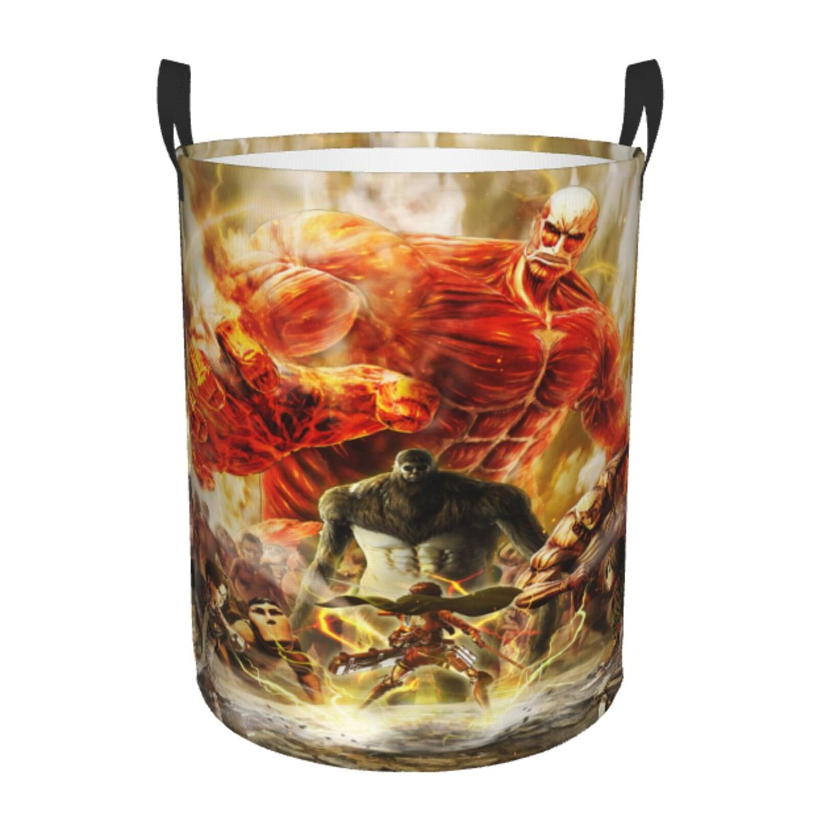 Attack On Titan 3d Graphic Flame Laundry Basket Fire Flame Clothes ...