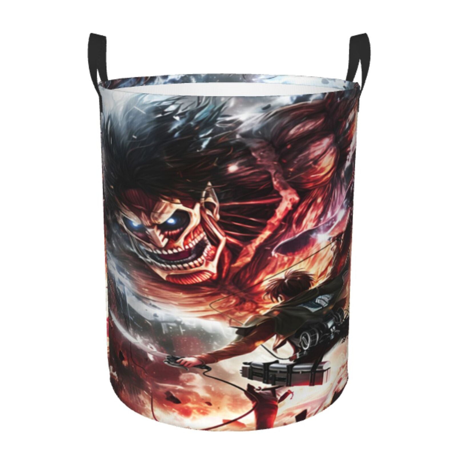 Attack On Titan 3d Graphic Flame Laundry Basket Fire Flame Clothes ...