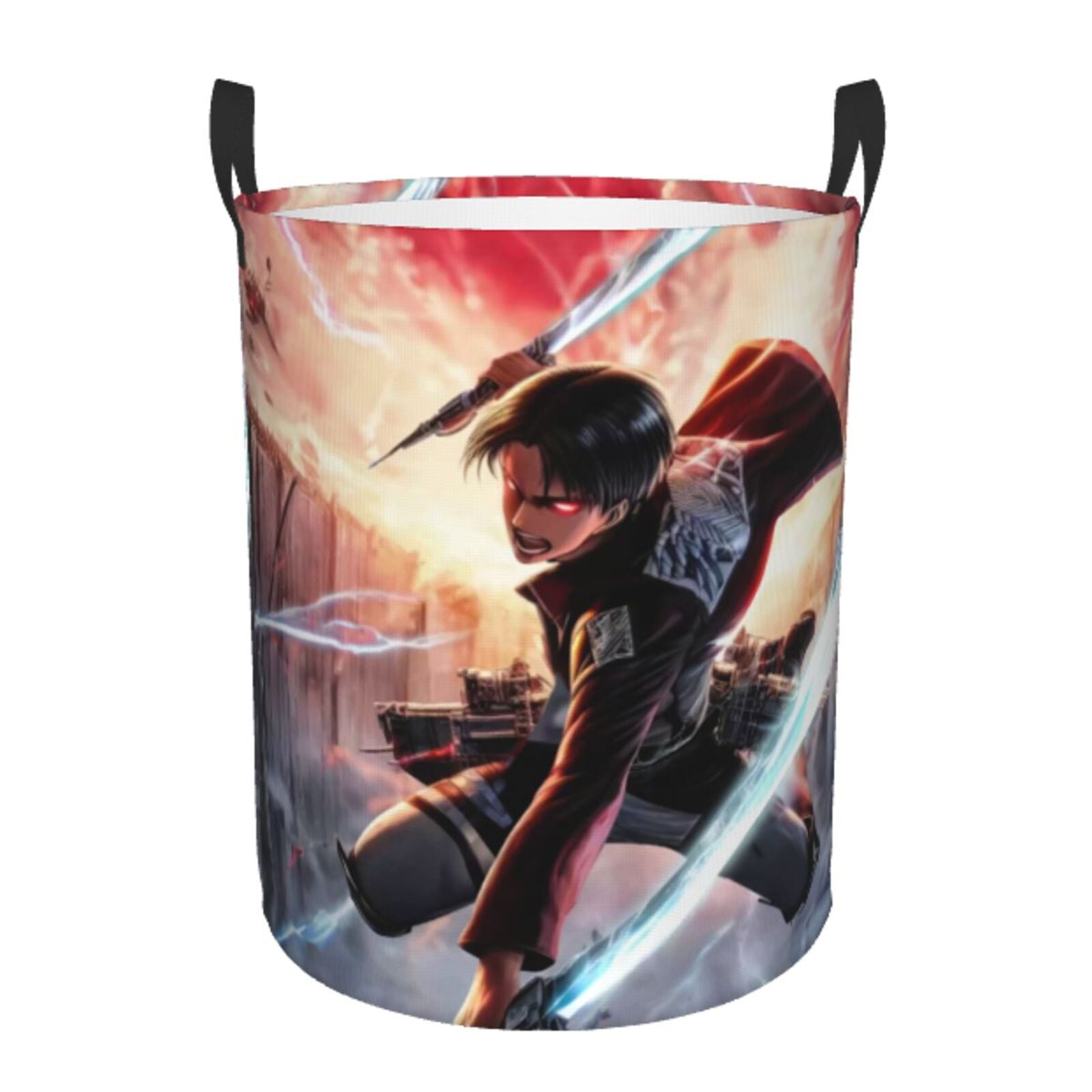Attack On Titan 3d Graphic Flame Laundry Basket Fire Flame Clothes ...