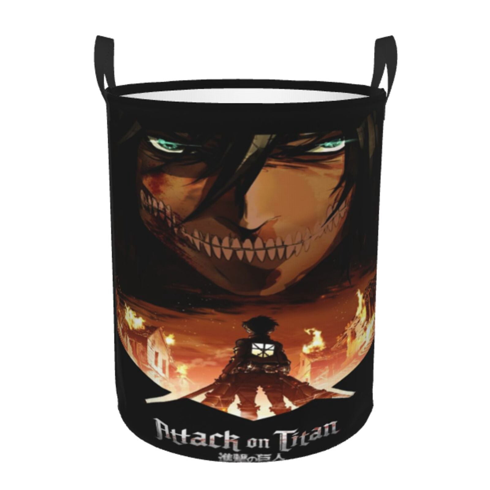 Attack On Titan 3d Graphic Flame Laundry Basket Fire Flame Clothes ...