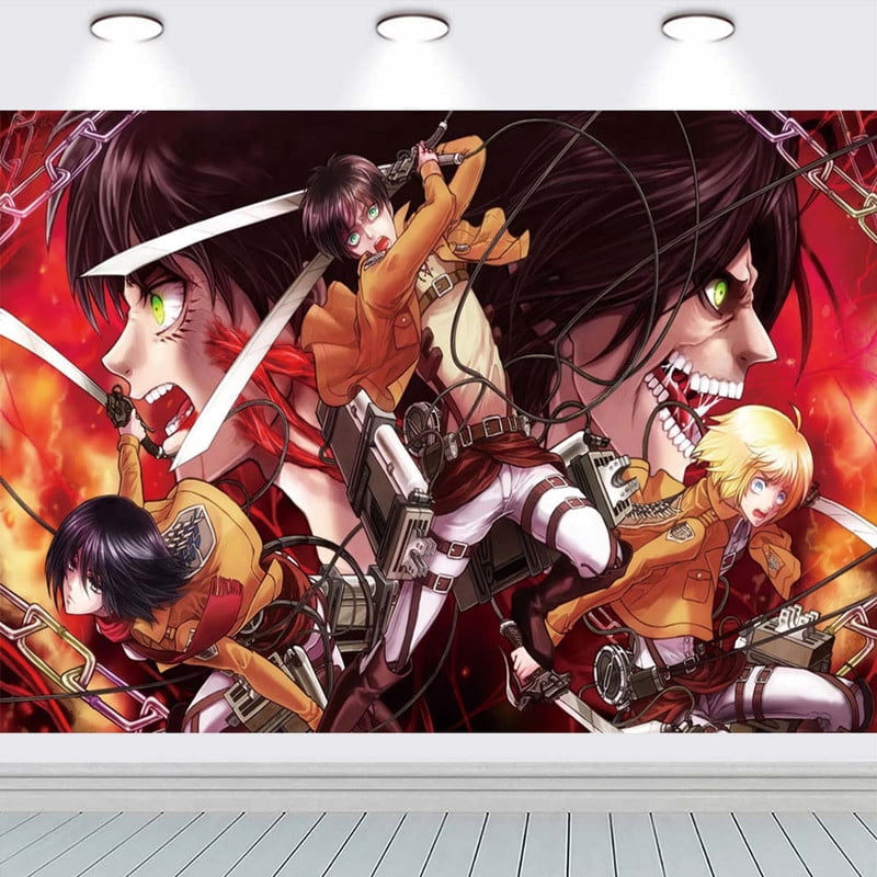 Attack On Titan Backdrop Background Banner Taspestry Wall Decor ...
