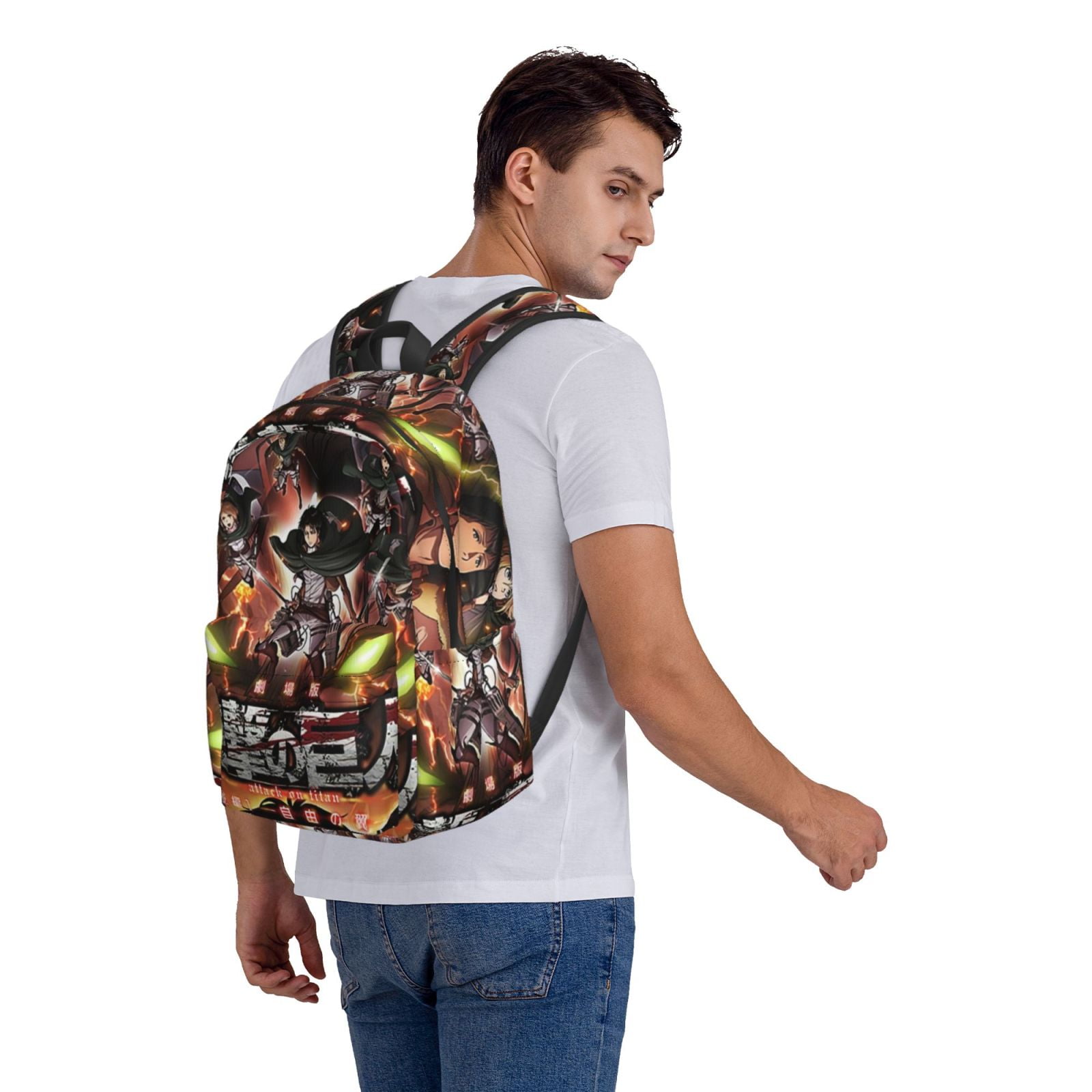 Attack On Titan Backpack for man & woman All Over Print Bookbags ...