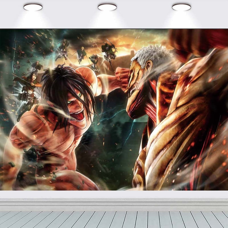 Attack On Titan Banner Backdrop Background Taspestry Wall Decor ...