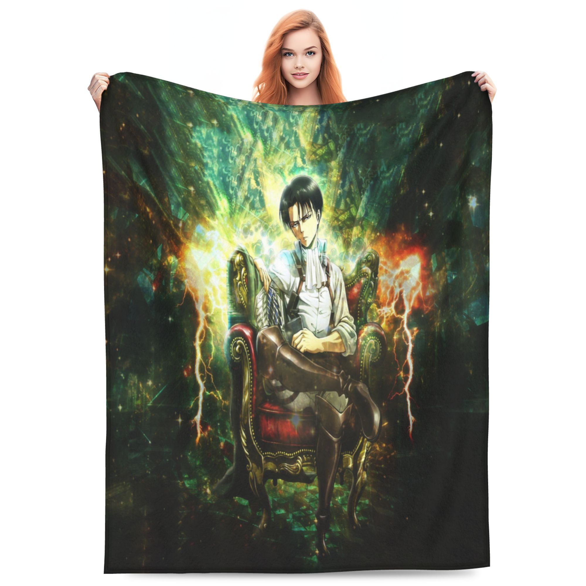 Attack On Titan Bed Blanket Lightweight Throw Blankets Flannel Blankets ...