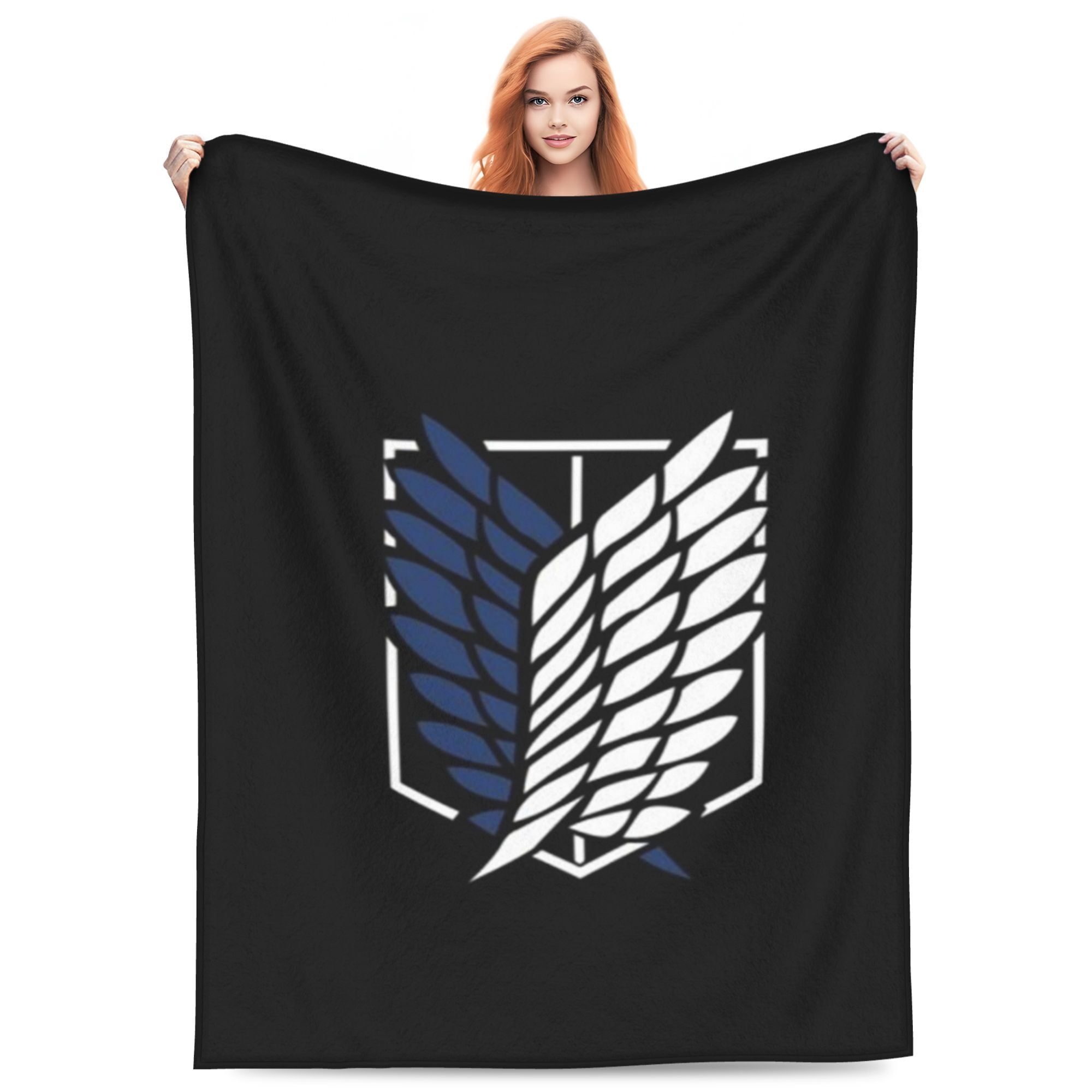 Attack On Titan Bed Blanket Lightweight Throw Blankets Flannel Blankets ...
