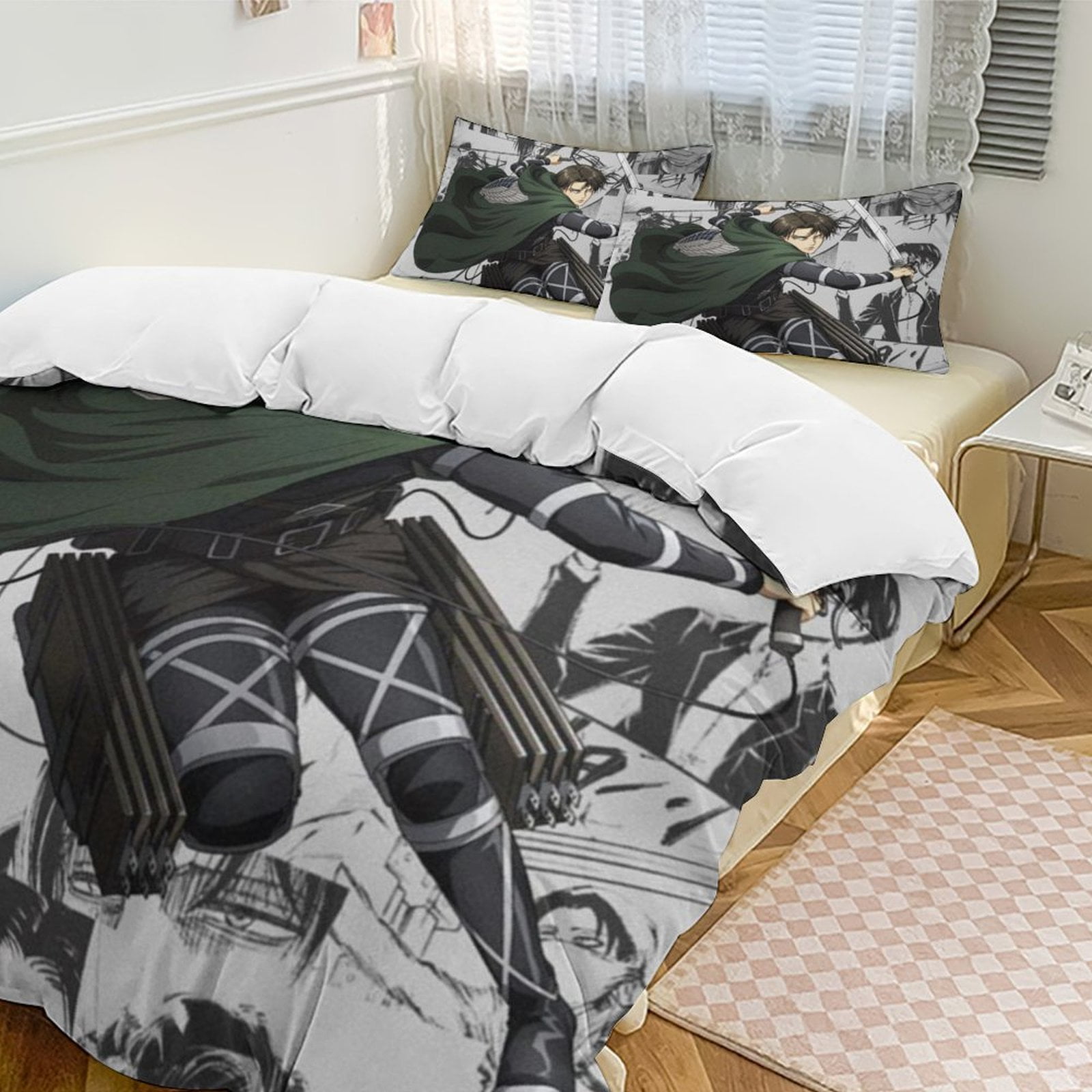 Attack On Titan Bedding Sets Comfort 3 Pieces Bedding Set 1 Duvet Cover ...