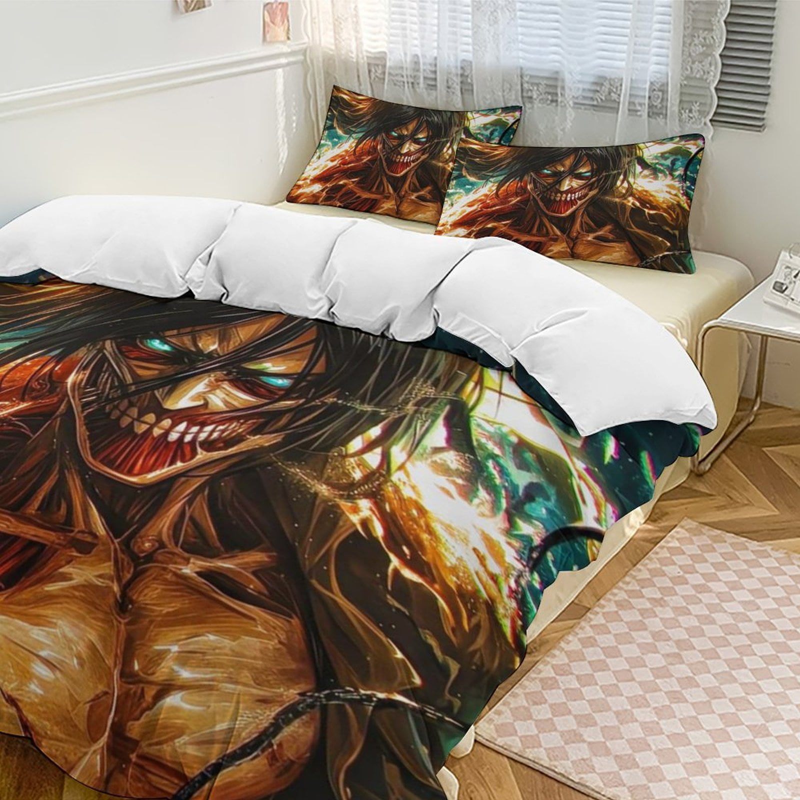 Attack On Titan Bedding Sets Comfort 3 Pieces Bedding Set 1 Duvet Cover ...