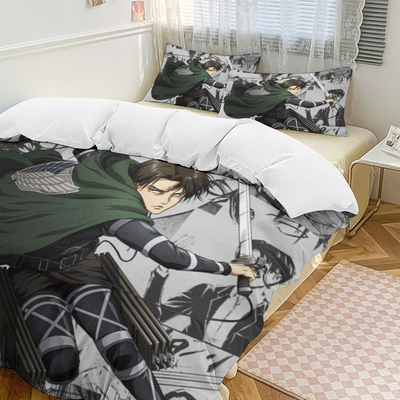 Attack On Titan Bedding Sets Comfort 3 Pieces Bedding Set 1 Duvet Cover ...