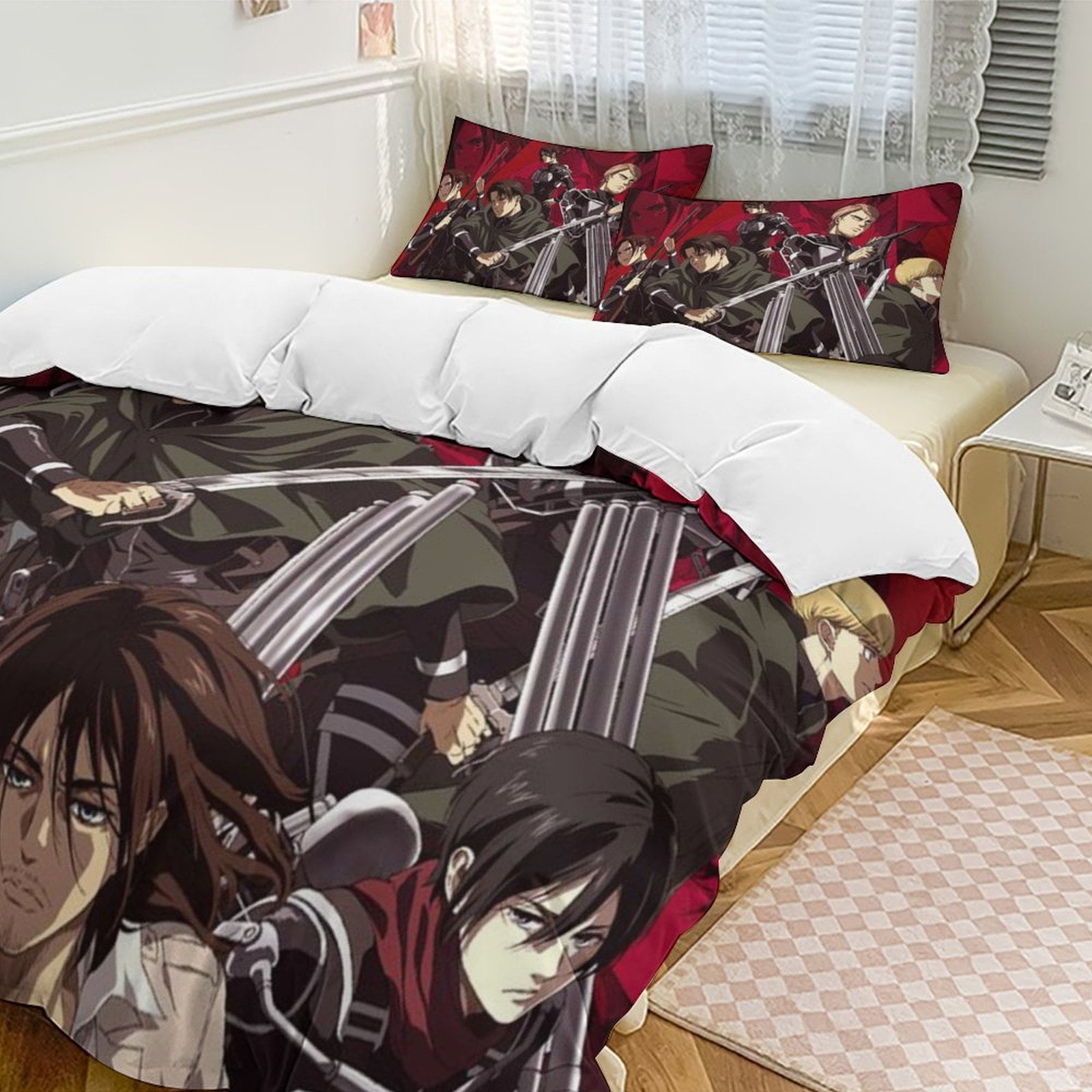 Attack On Titan Bedding Sets Comfort 3 Pieces Bedding Set 1 Duvet Cover ...