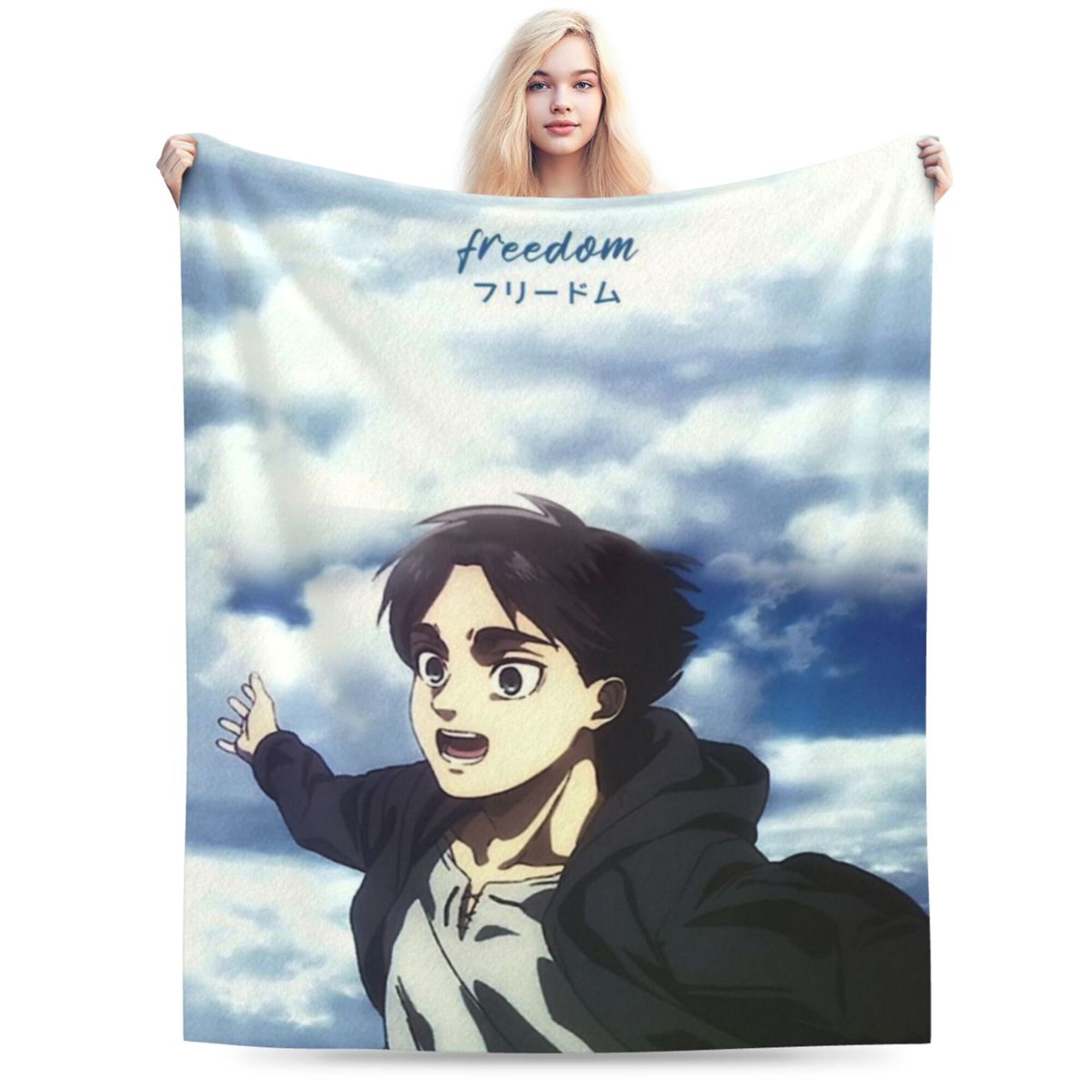 Attack On Titan Blanket, Super Soft Anime Throw Blanket For Couch Sofa ...