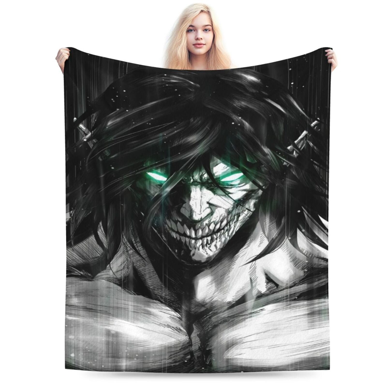 Attack On Titan Blanket Ultra Soft Flannel Throw Blanket Warm Cozy ...