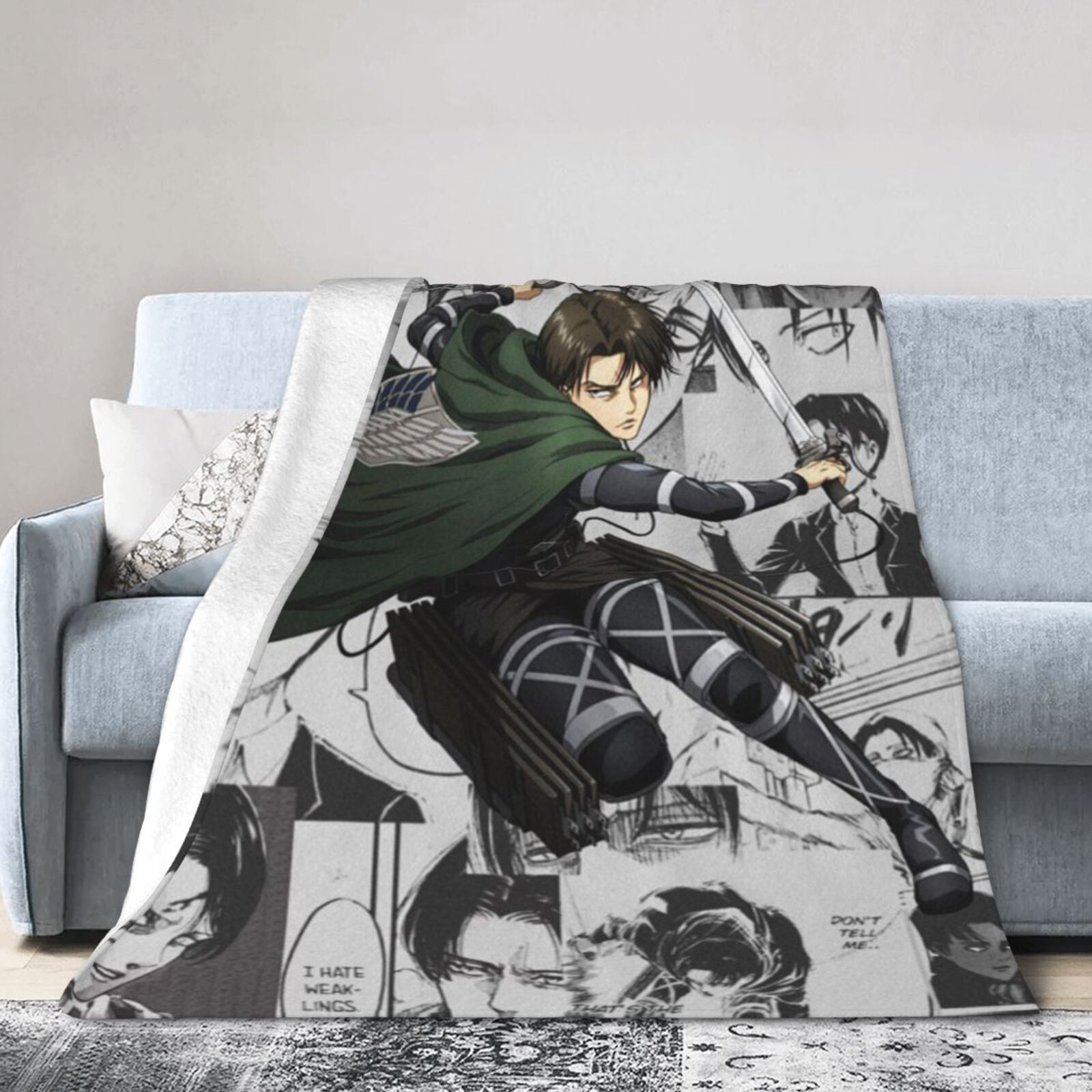Attack On Titan Blankets Ultra Soft Flannel Blanket All Season Fuzzy ...