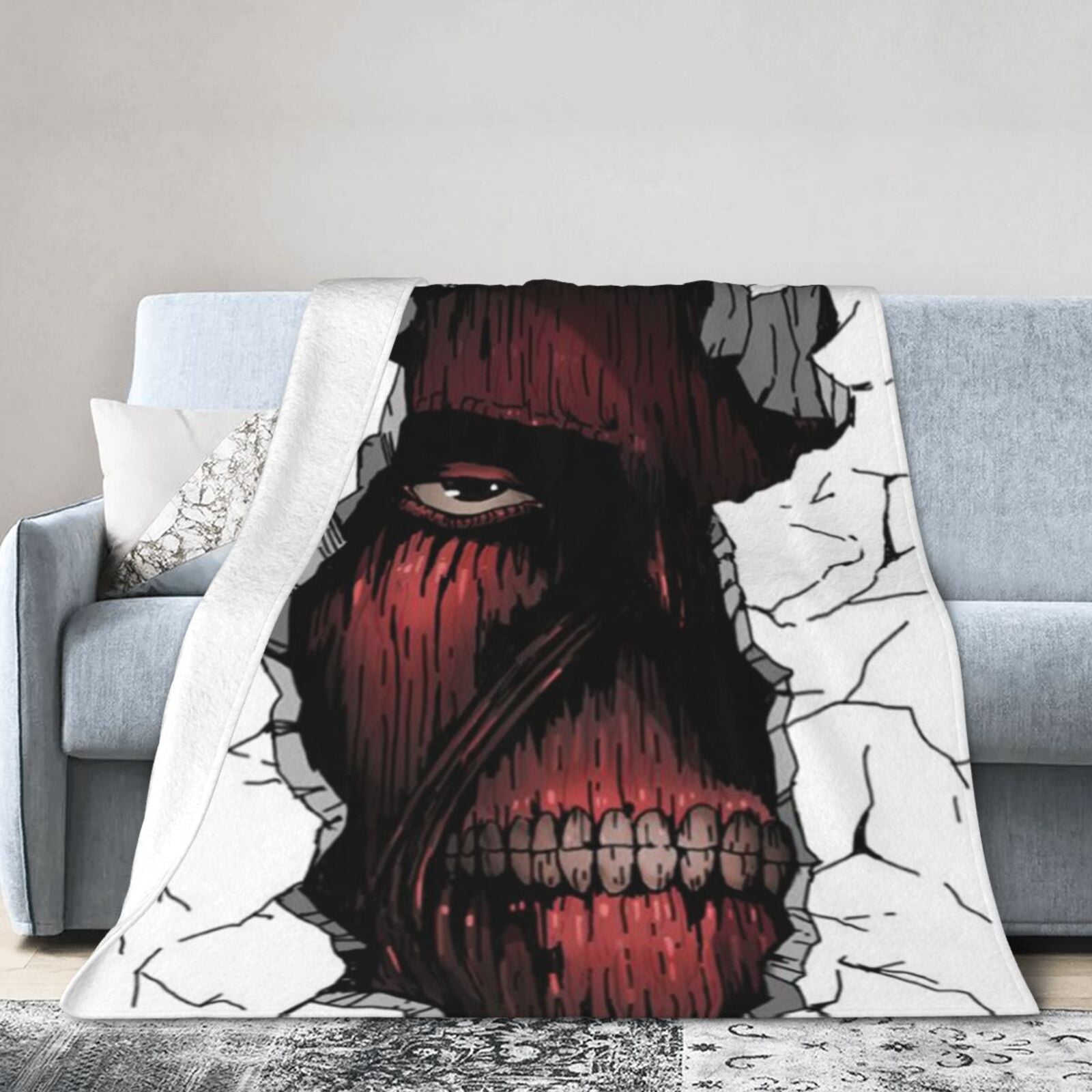 Attack On Titan Blankets Ultra Soft Flannel Blanket All Season Fuzzy ...