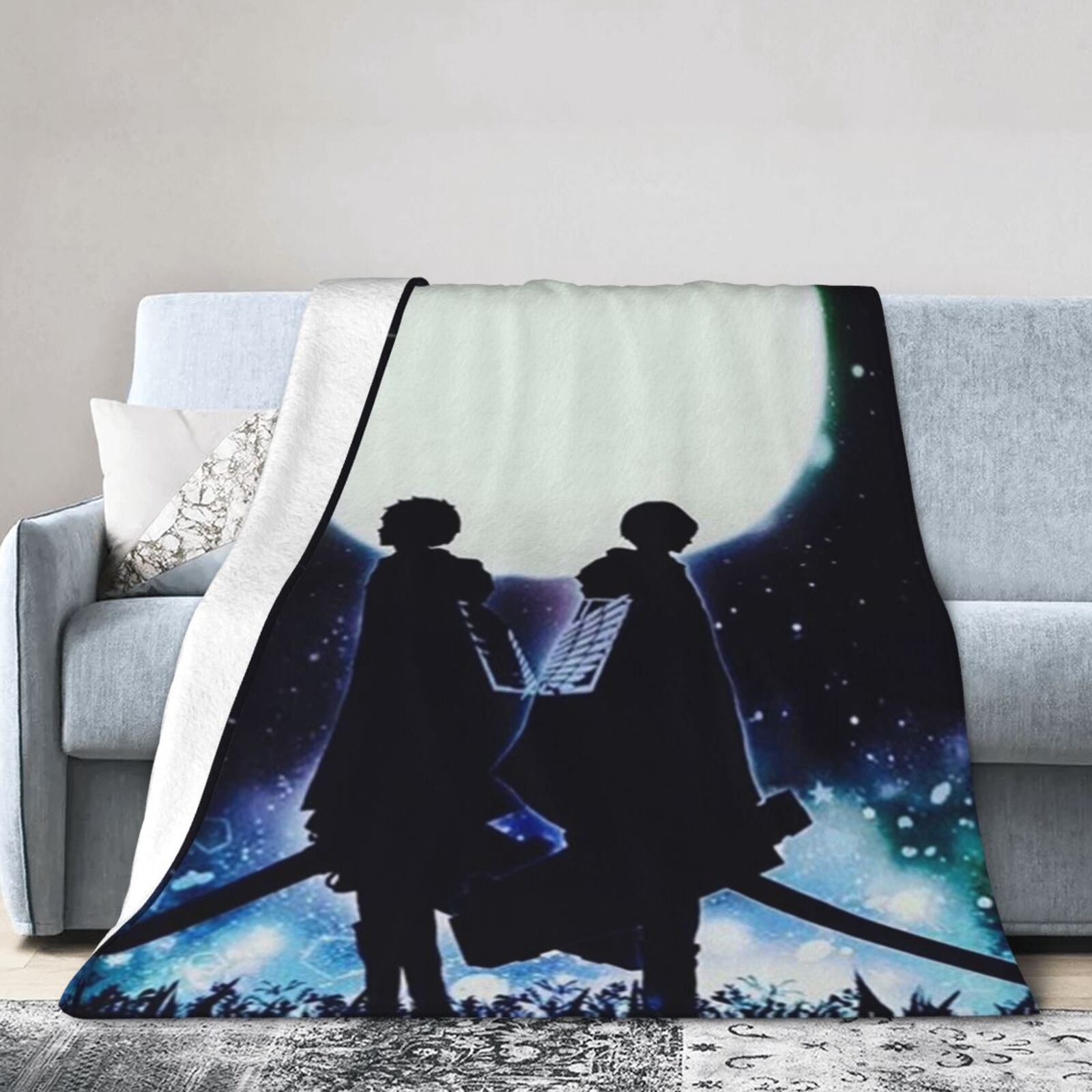 Attack On Titan Blankets Ultra Soft Flannel Blanket All Season Fuzzy ...