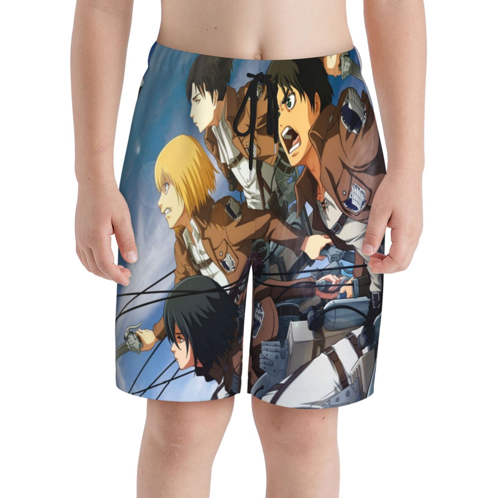 Attack On Titan Boy'S Swim Trunks Quick Dry Board Shorts Kids Beach Swim Shorts Bathing Suits ...