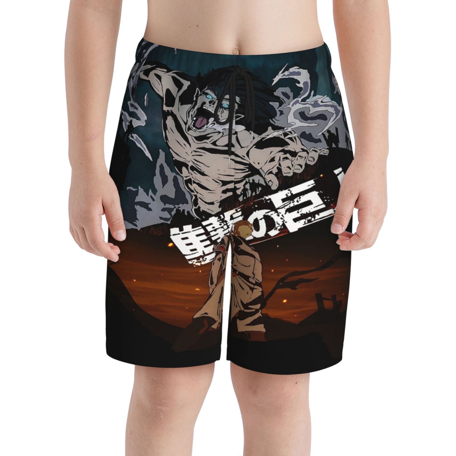 Attack On Titan Boy'S Swim Trunks Quick Dry Board Shorts Kids Beach ...