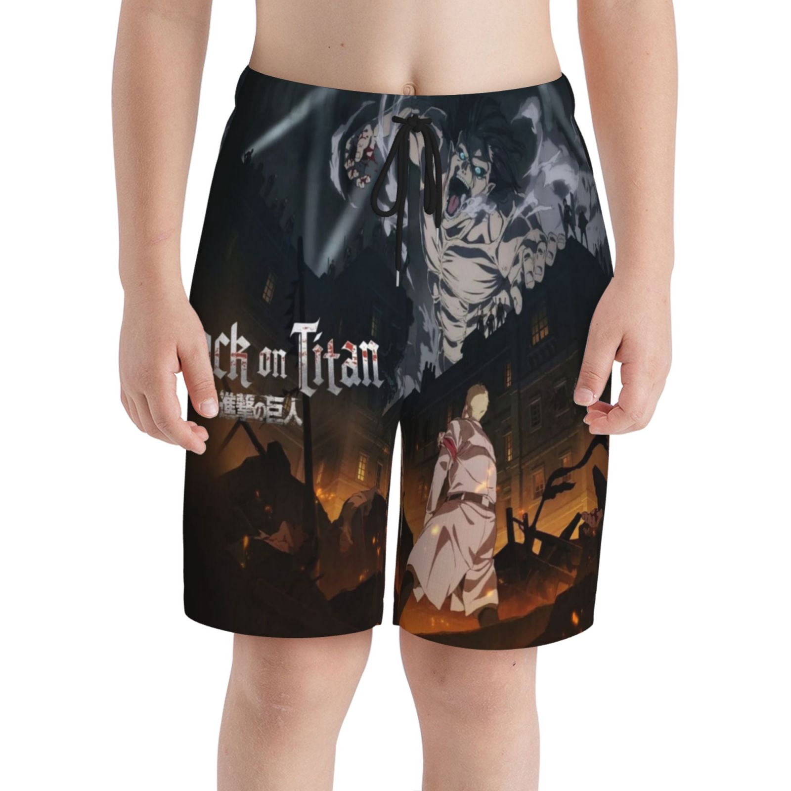 Attack On Titan Boy'S Swim Trunks Quick Dry Board Shorts Kids Beach ...