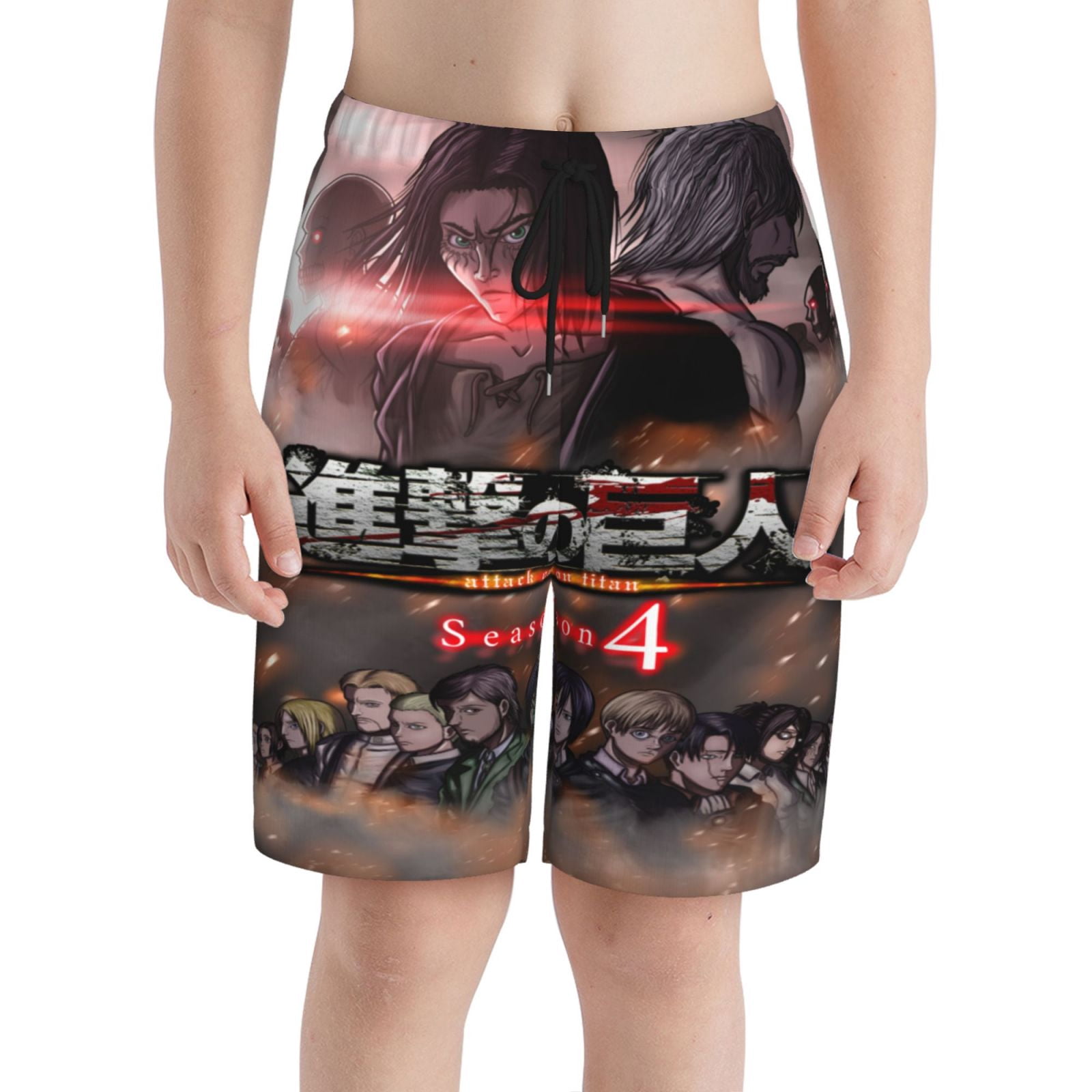 Attack On Titan Boy'S Swim Trunks Quick Dry Board Shorts Kids Beach ...