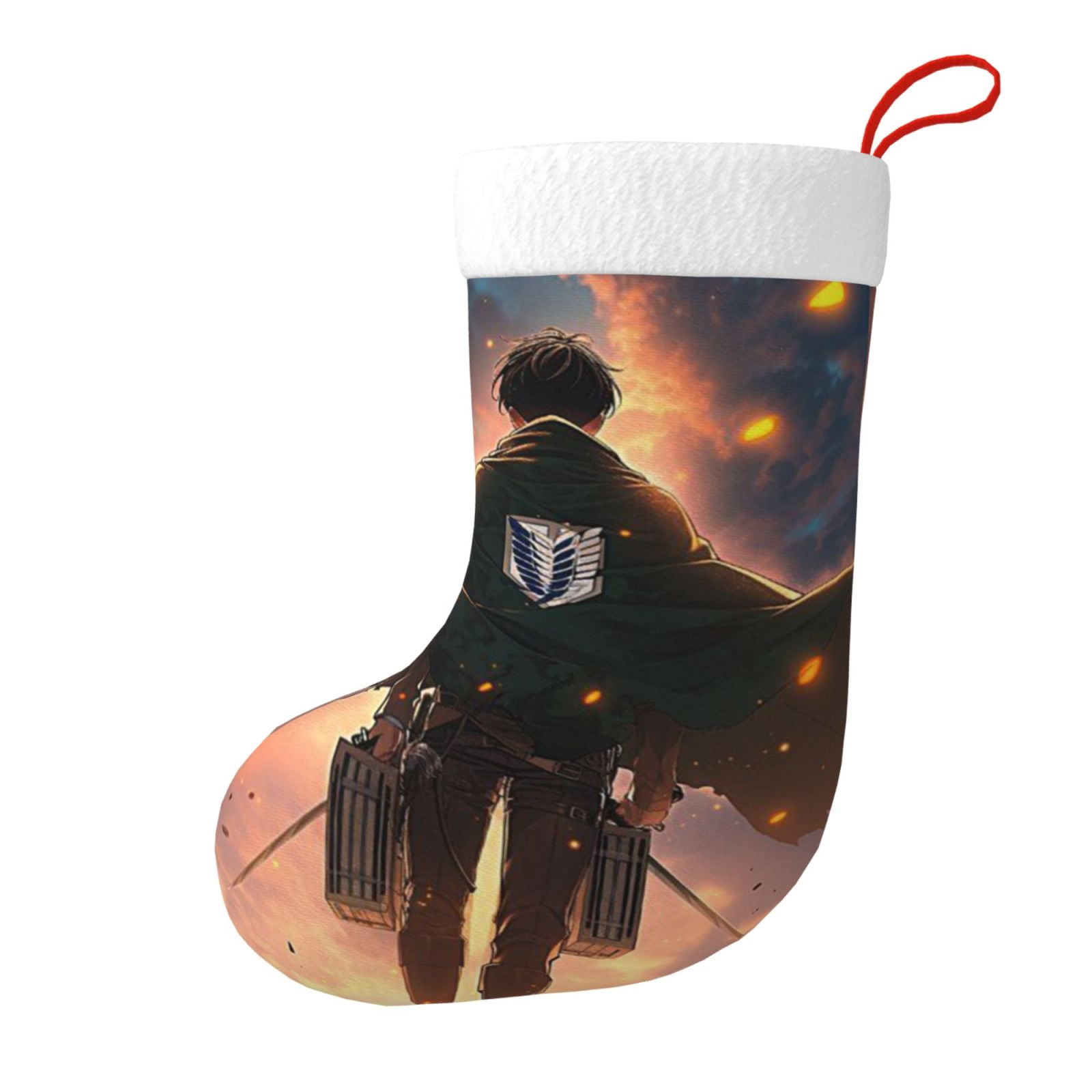 Attack On Titan Christmas Stocking Xmas Decorative Sock Double-Sided ...
