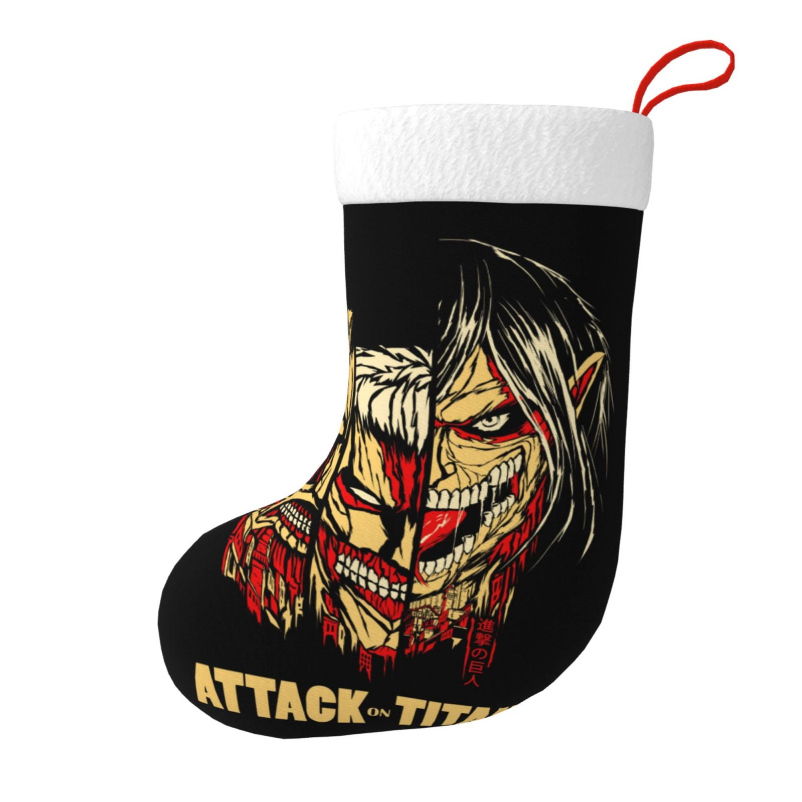 Attack On Titan Christmas Stocking Xmas Decorative Sock Double-Sided ...
