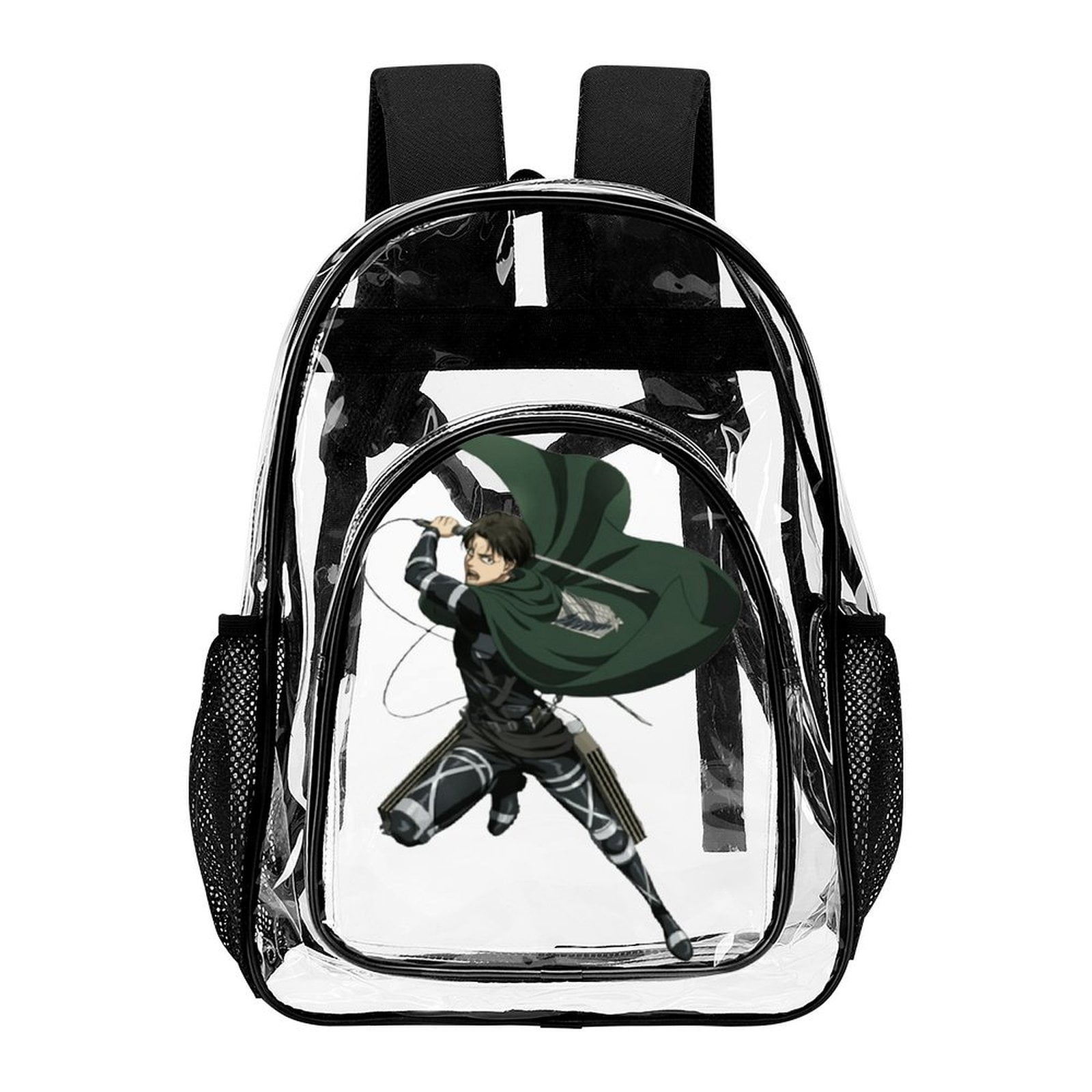 Attack On Titan Clear Backpack with Front Pocket PVC Transparent ...