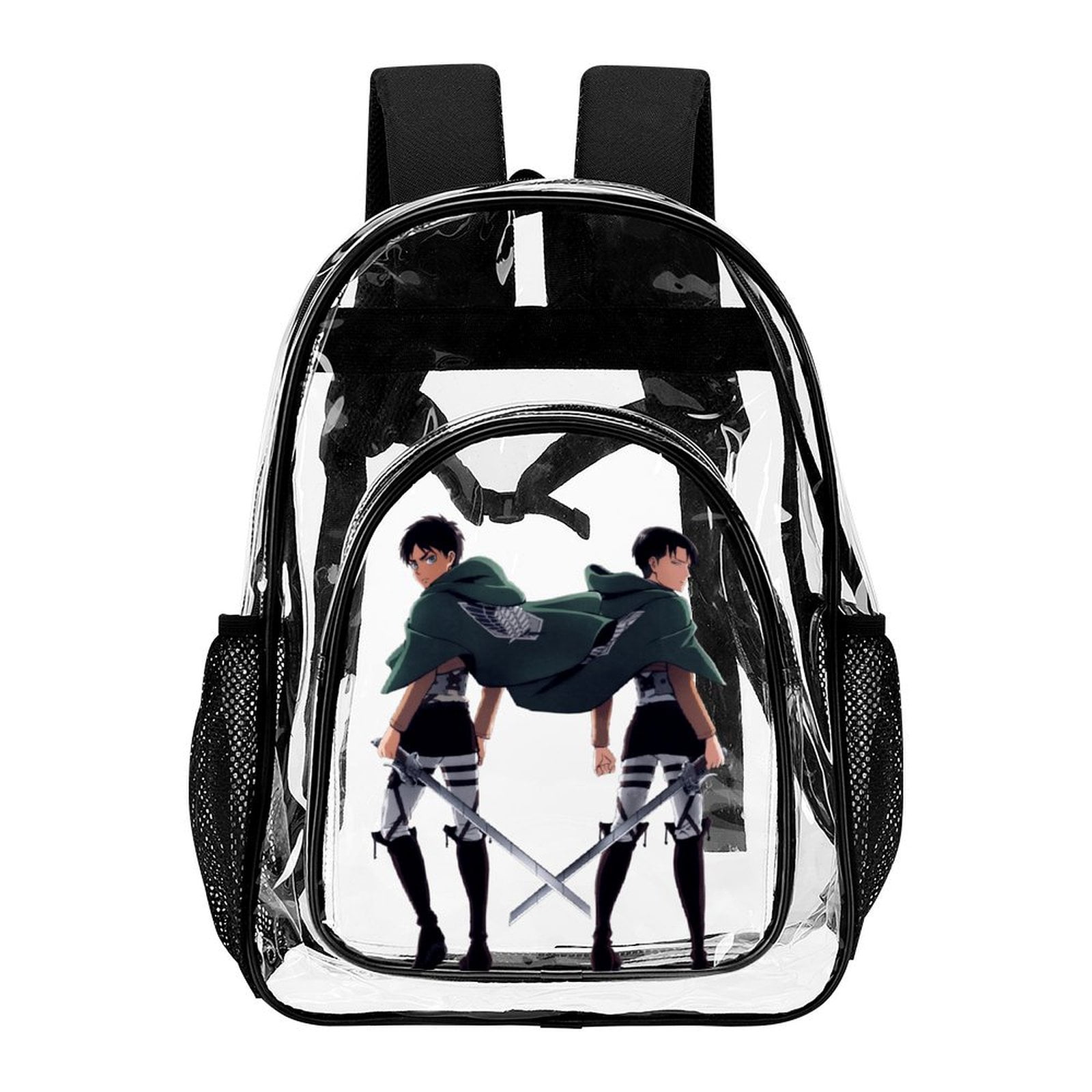 Attack On Titan Clear Backpack with Front Pocket PVC Transparent ...