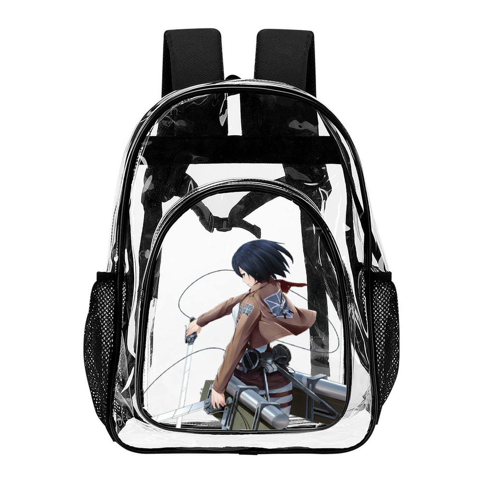 Attack On Titan Clear Backpack with Front Pocket PVC Transparent ...