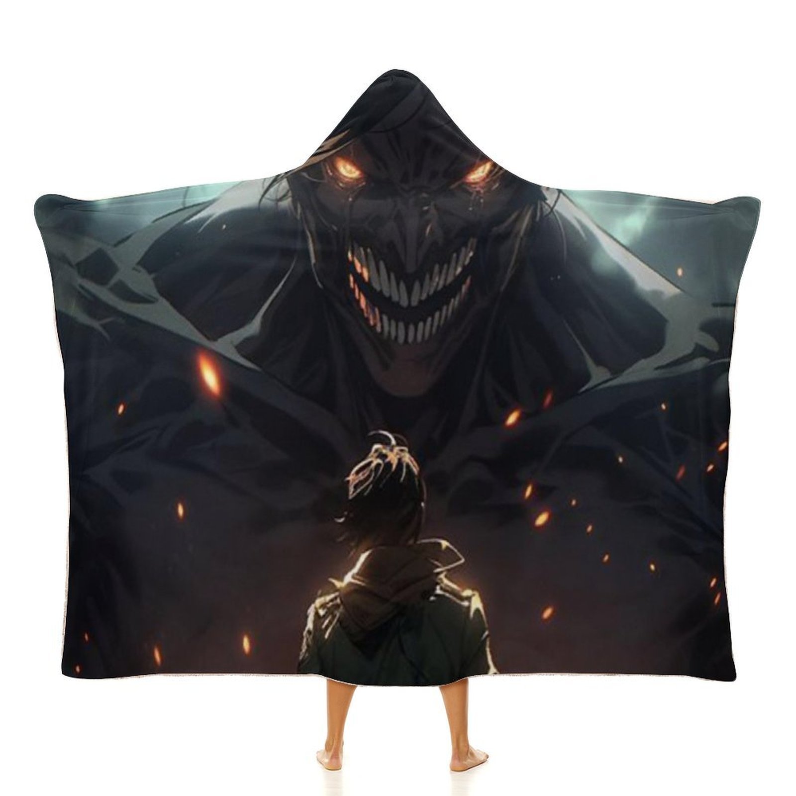 Attack On Titan Cloak Hooded Blanket Soft Wearable Blanket Hoodie Throw ...
