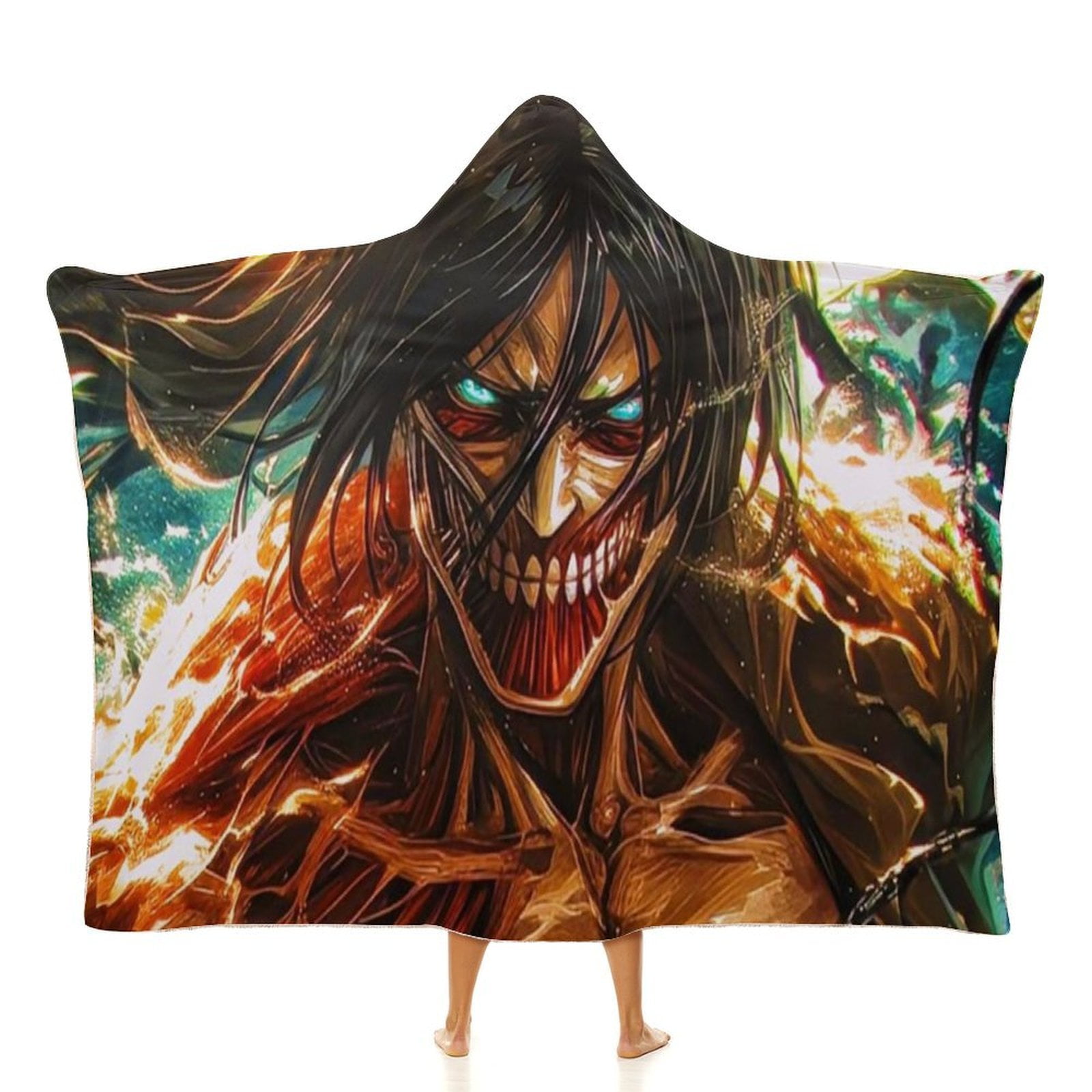 Attack On Titan Cloak Hooded Blanket Soft Wearable Blanket Hoodie Throw ...