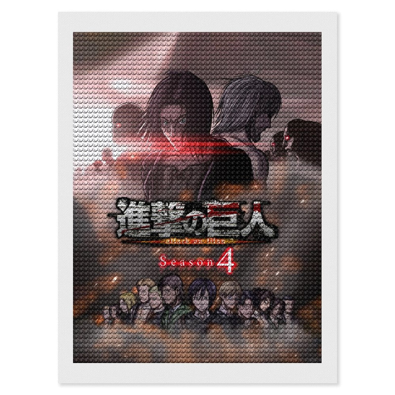 Attack On Titan Diamond Art Kits for Adults Kids DIY 5D Round Full ...