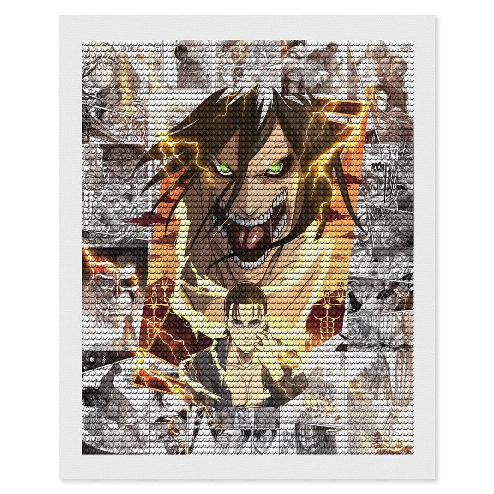Attack On Titan Diamond Art Kits for Adults Kids DIY 5D Round Full ...