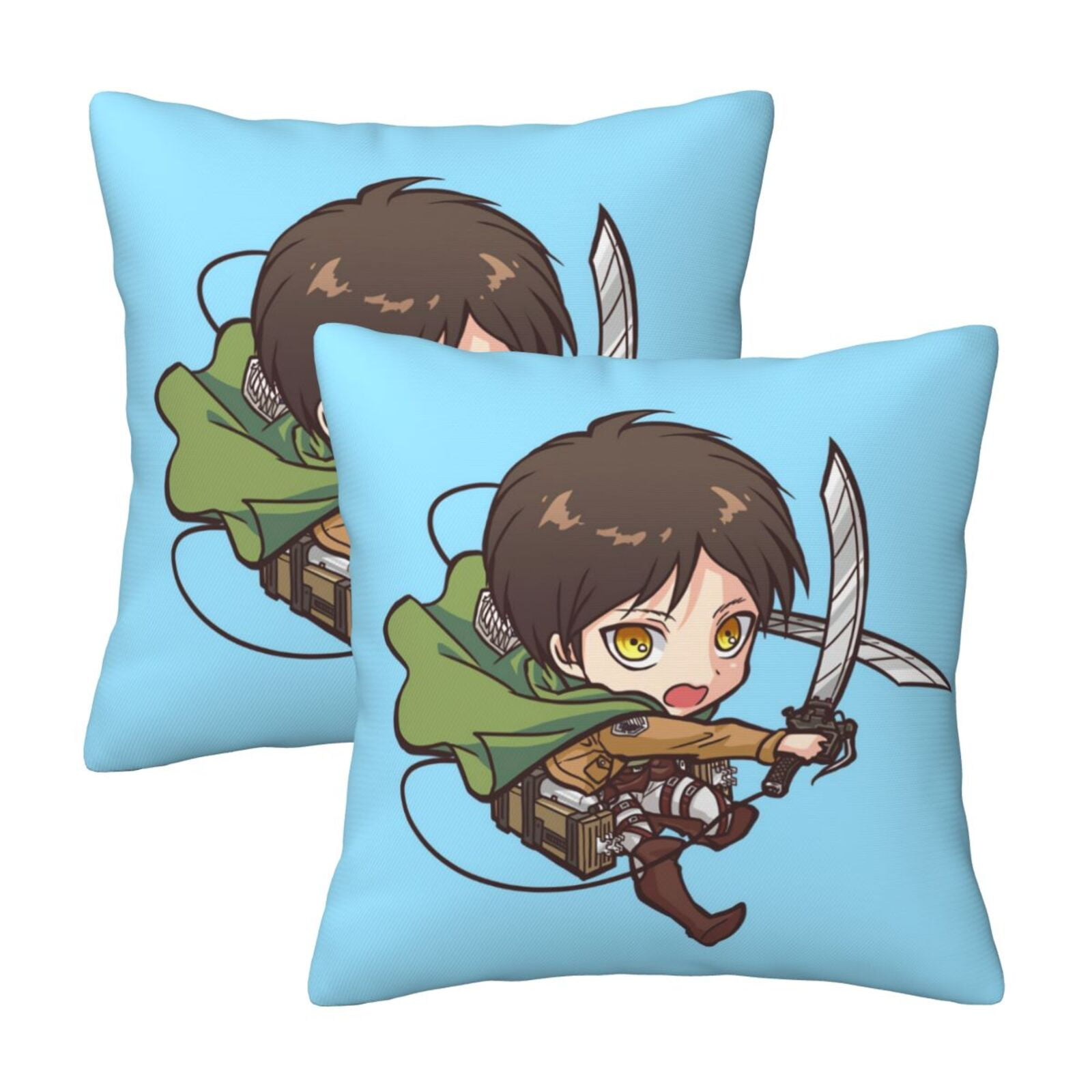 Attack On Titan Eren Jaeger Home Made Decorative Cushion Covers Attack ...