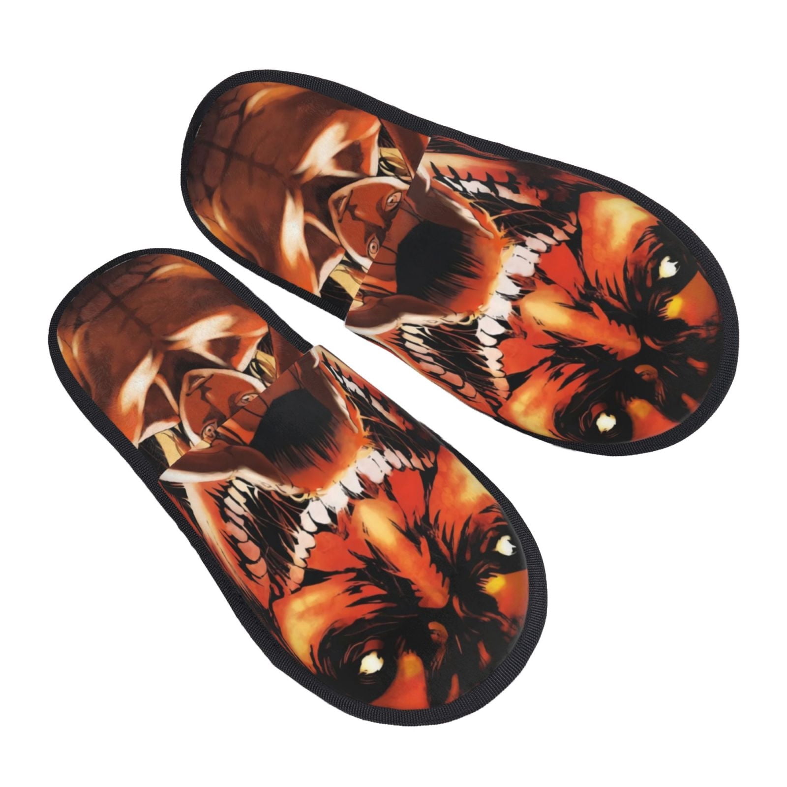 Attack On Titan Furry Slippers For Men Women Fuzzy House Slippers ...