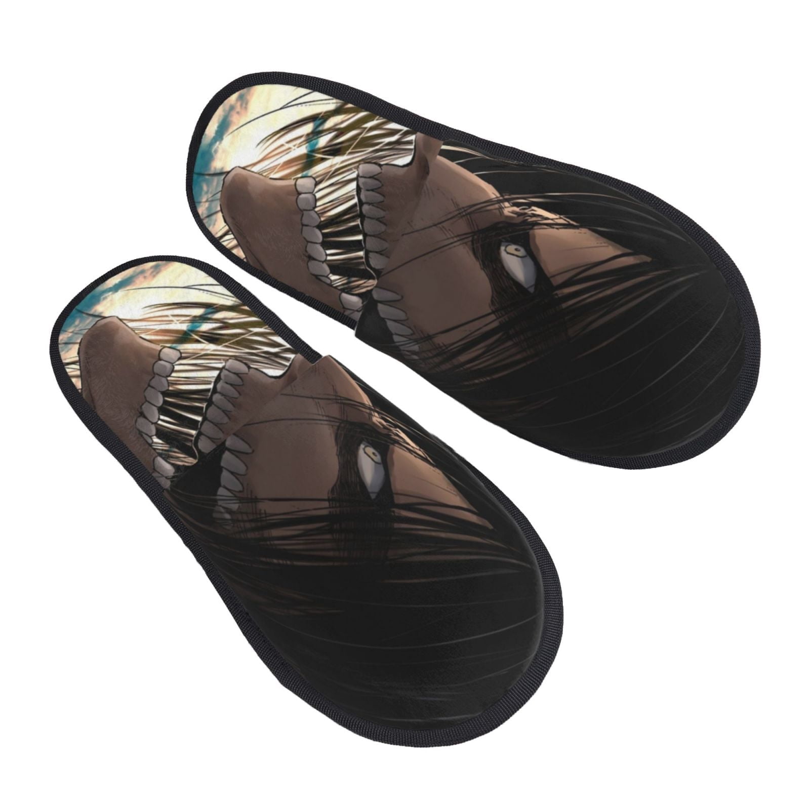 Attack On Titan Furry Slippers For Men Women Fuzzy House Slippers ...