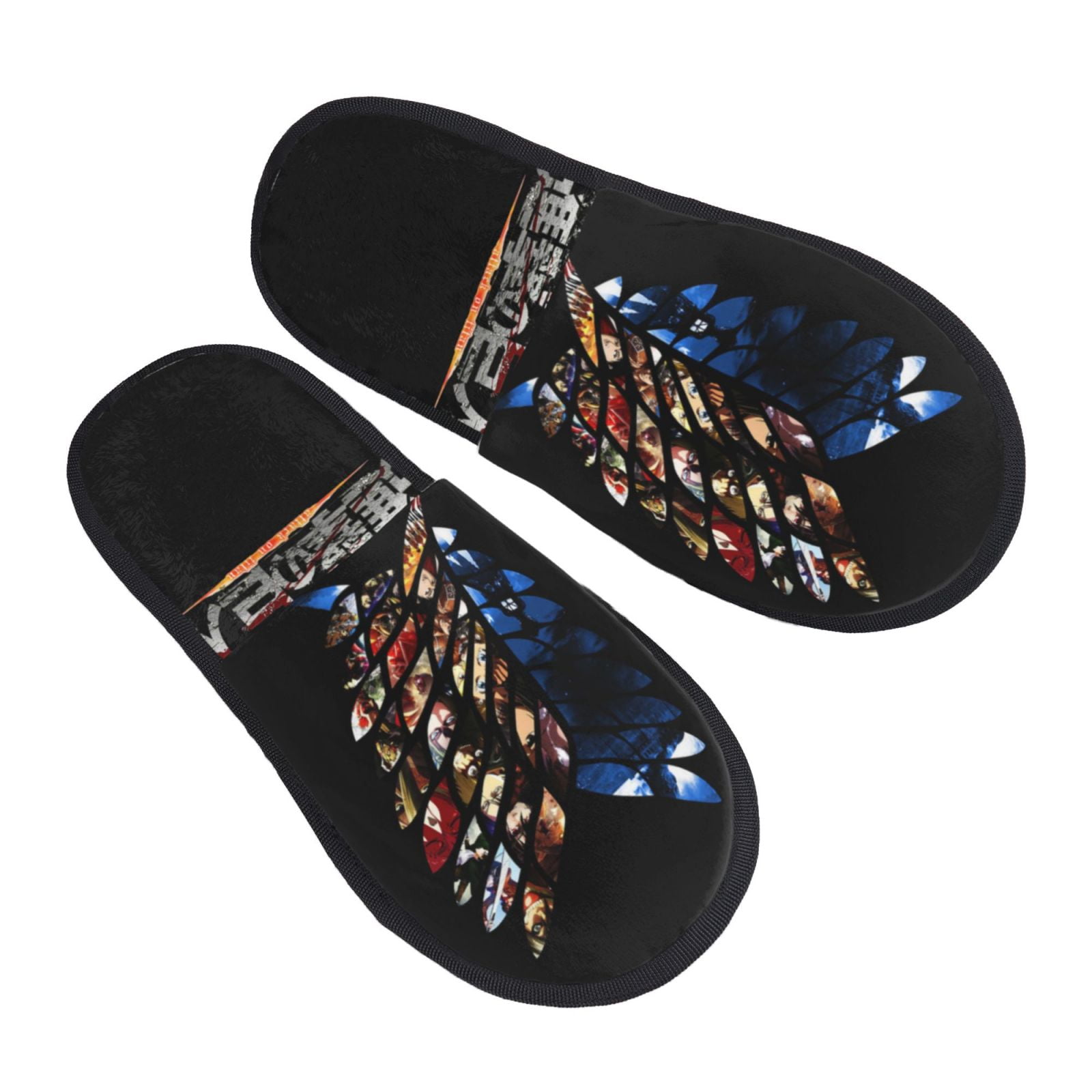 Attack On Titan Furry Slippers For Men Women Fuzzy House Slippers ...